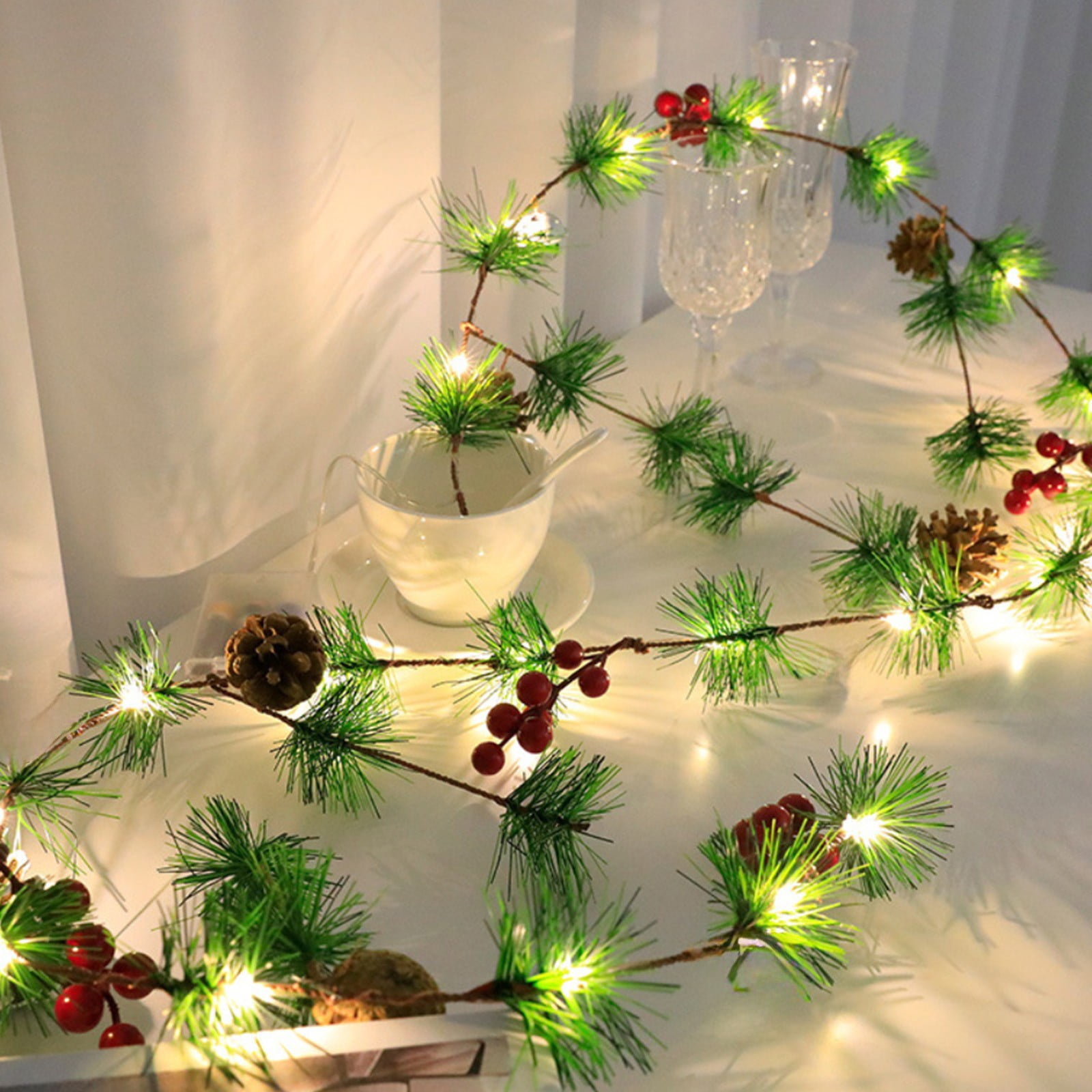 Upgraded 300cm News Christmas Vines Lights With 30 Lights Christmas ...