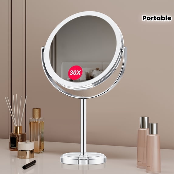 Upgraded 30X Vanity Makeup Mirror With Stand, Double Sided 1X/30X ...