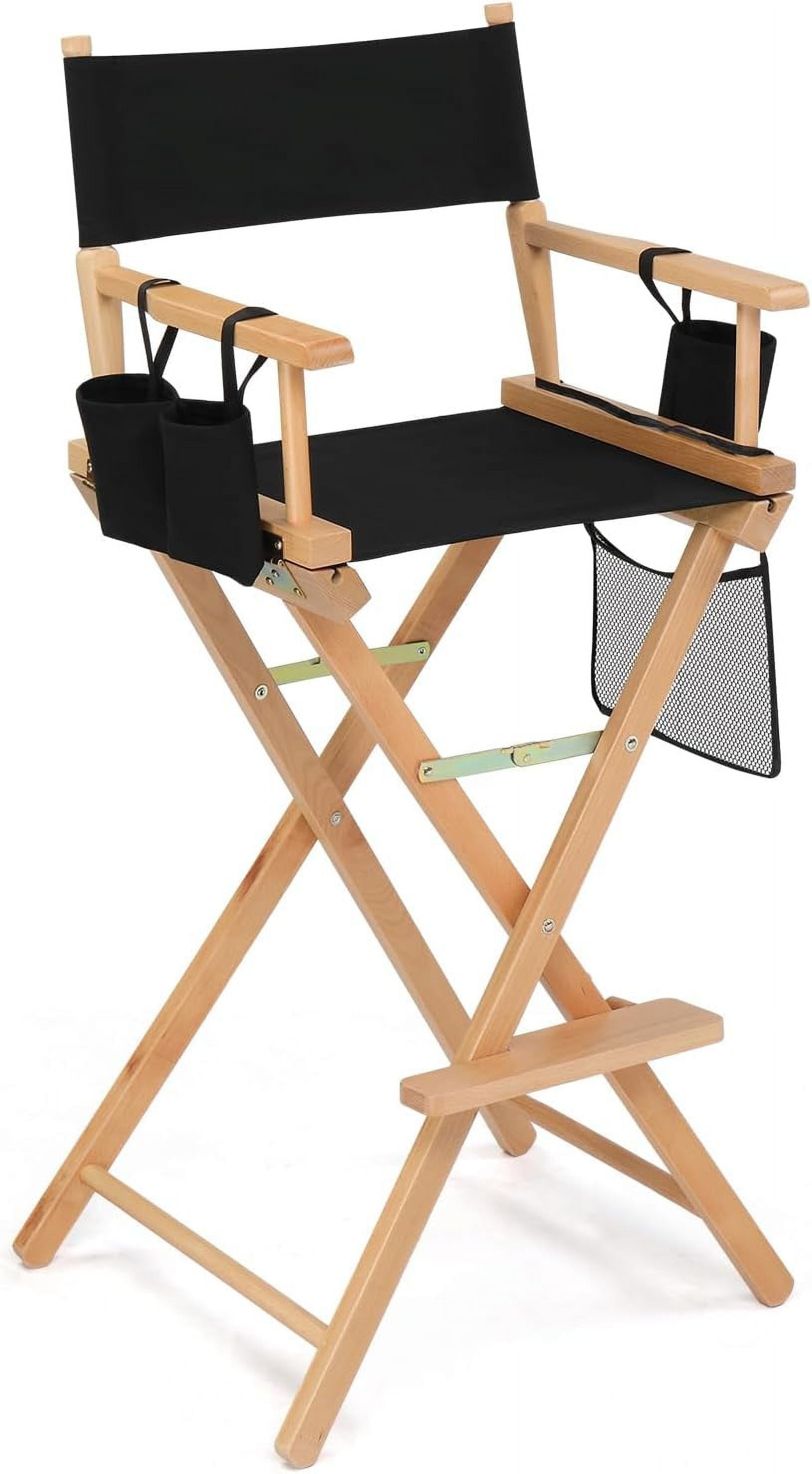 Upgraded 31" Height Tall Director Chair Folding Artist Makeup with ...
