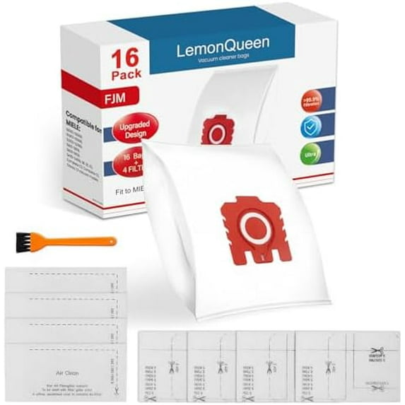 Upgraded 3D Airclean FJM Bags for Miele FJM Vacuum Compact C2 Compact ...