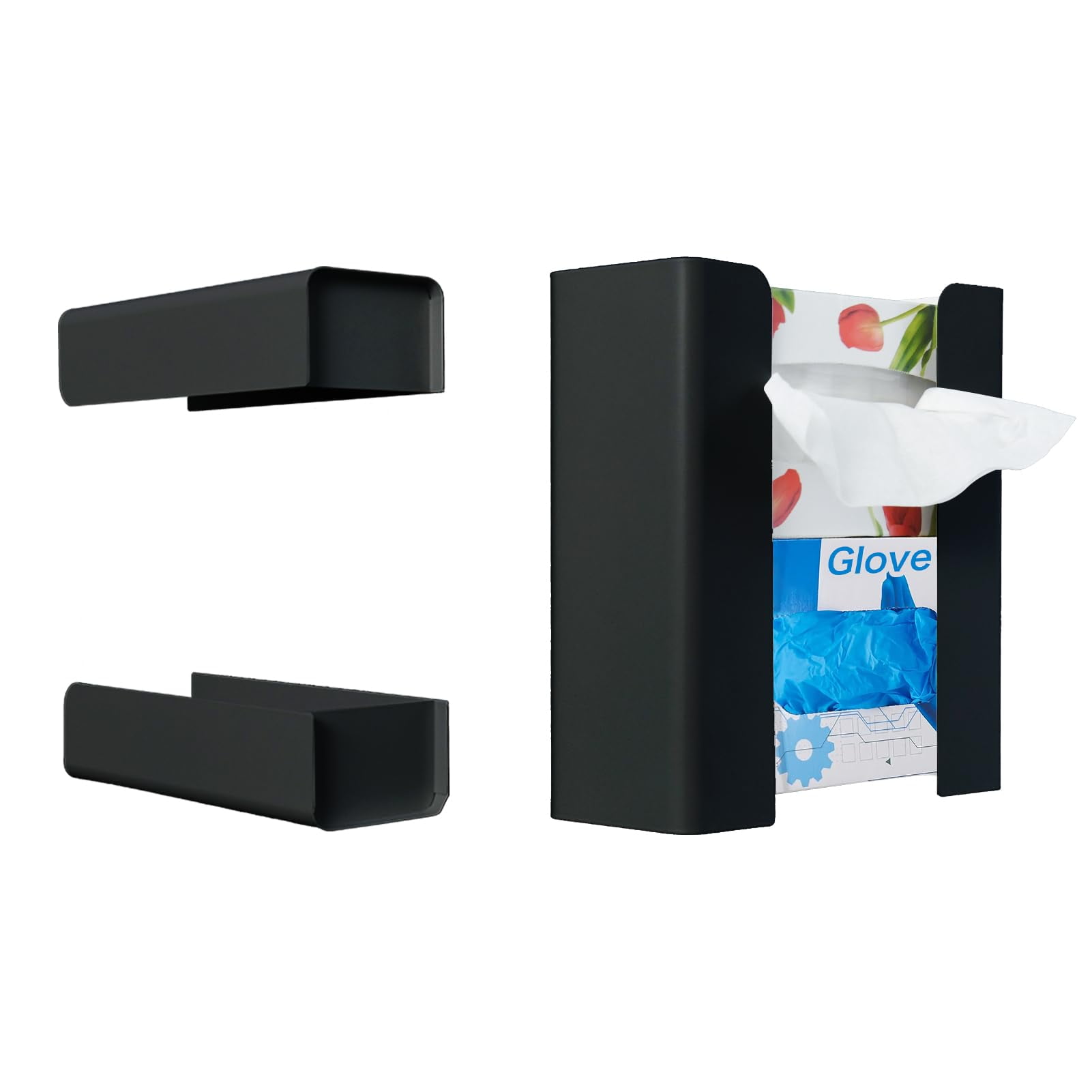 Upgraded 4.33 Inch Wide Magnetic Glove Box and Tissue Holder for Fridge ...