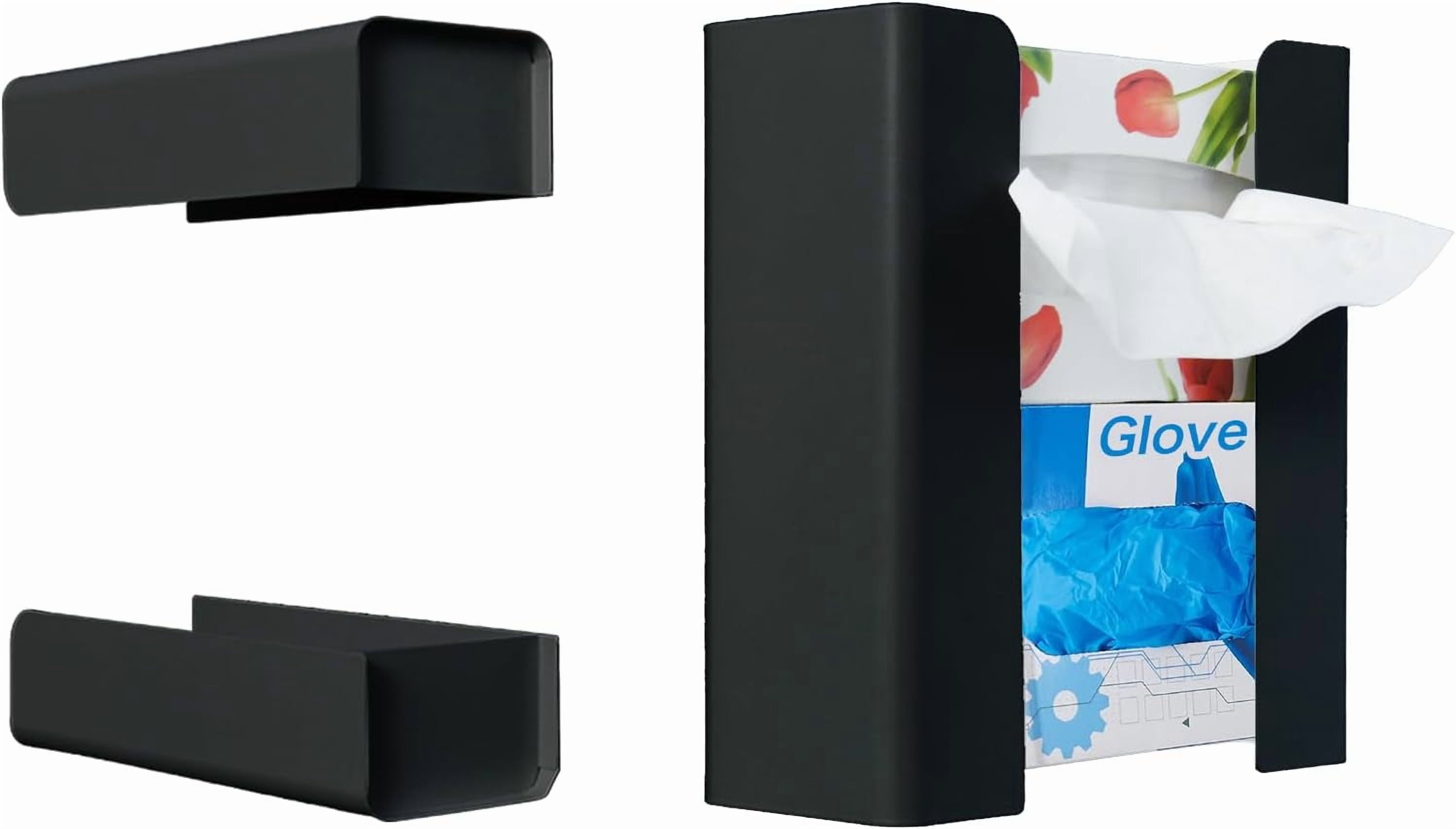Upgraded 4.33 Inch Wide Magnetic Glove Box and Tissue Holder for Fridge ...