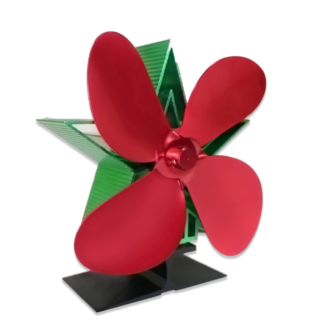 Upgraded 4 Blades Heat Powered Fan Quiet Efficient Fan for Pellet Log ...