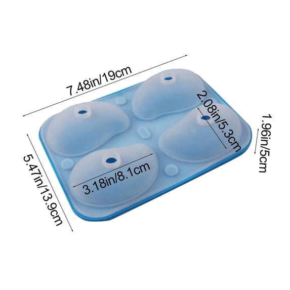 Upgraded 4 Holes Man Go Shape Cake M Old Fruit Pudding Ice Tray M Old ...