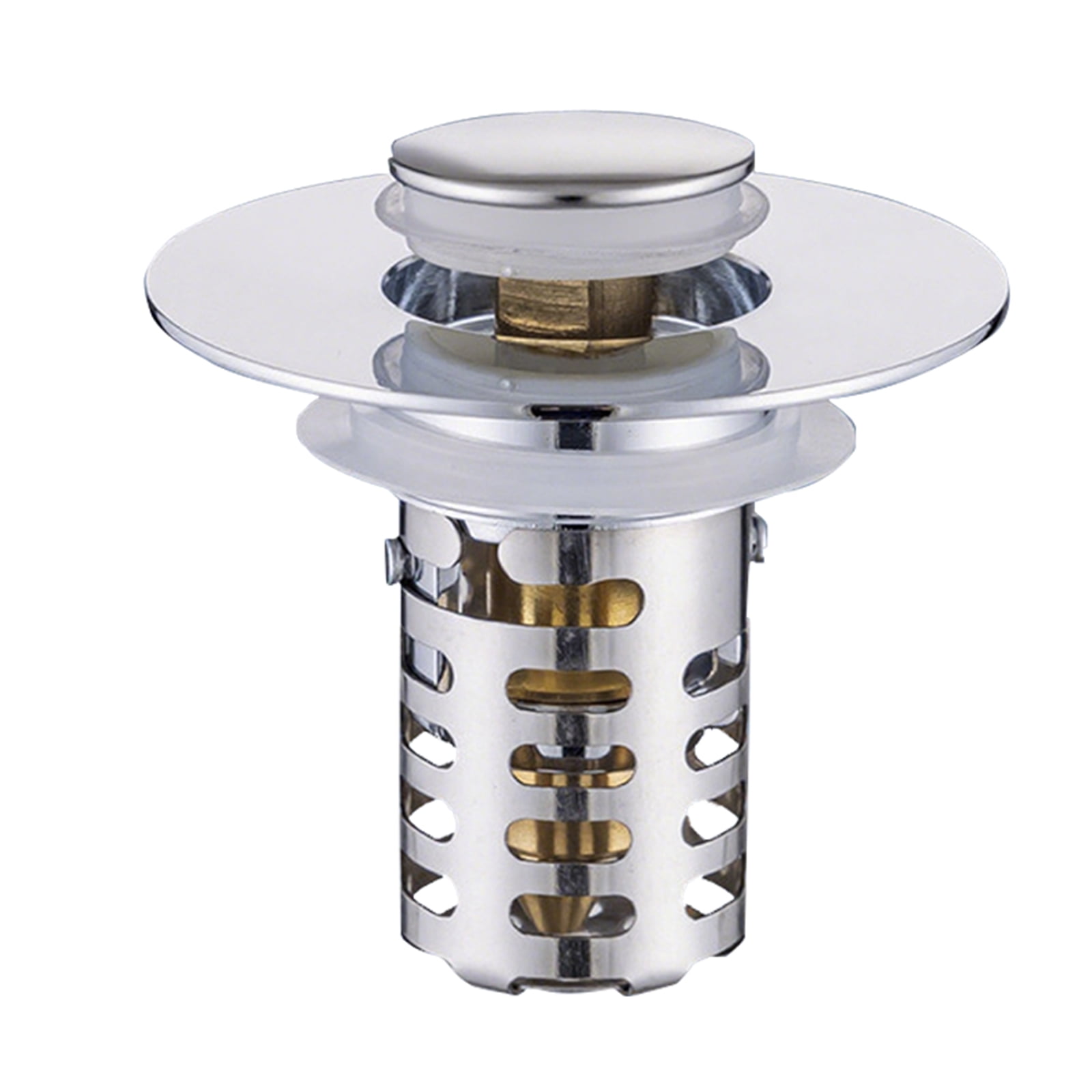 Upgraded 4-In-1 Bathroom Sink Stopper With 2-Layer Detachable Filter ...