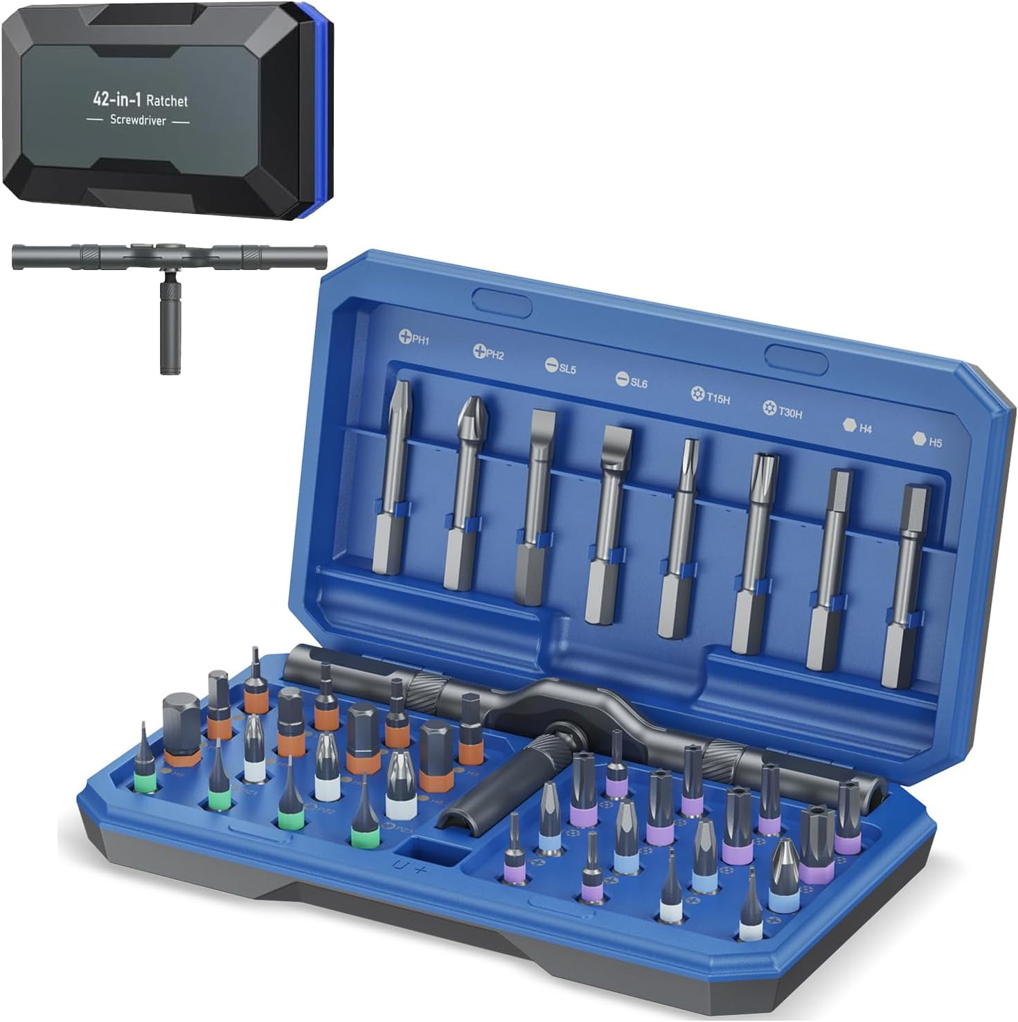 Upgraded 42 in 1 Magnetic Screwdriver Set, DIY Ratchet Screwdriver Set ...