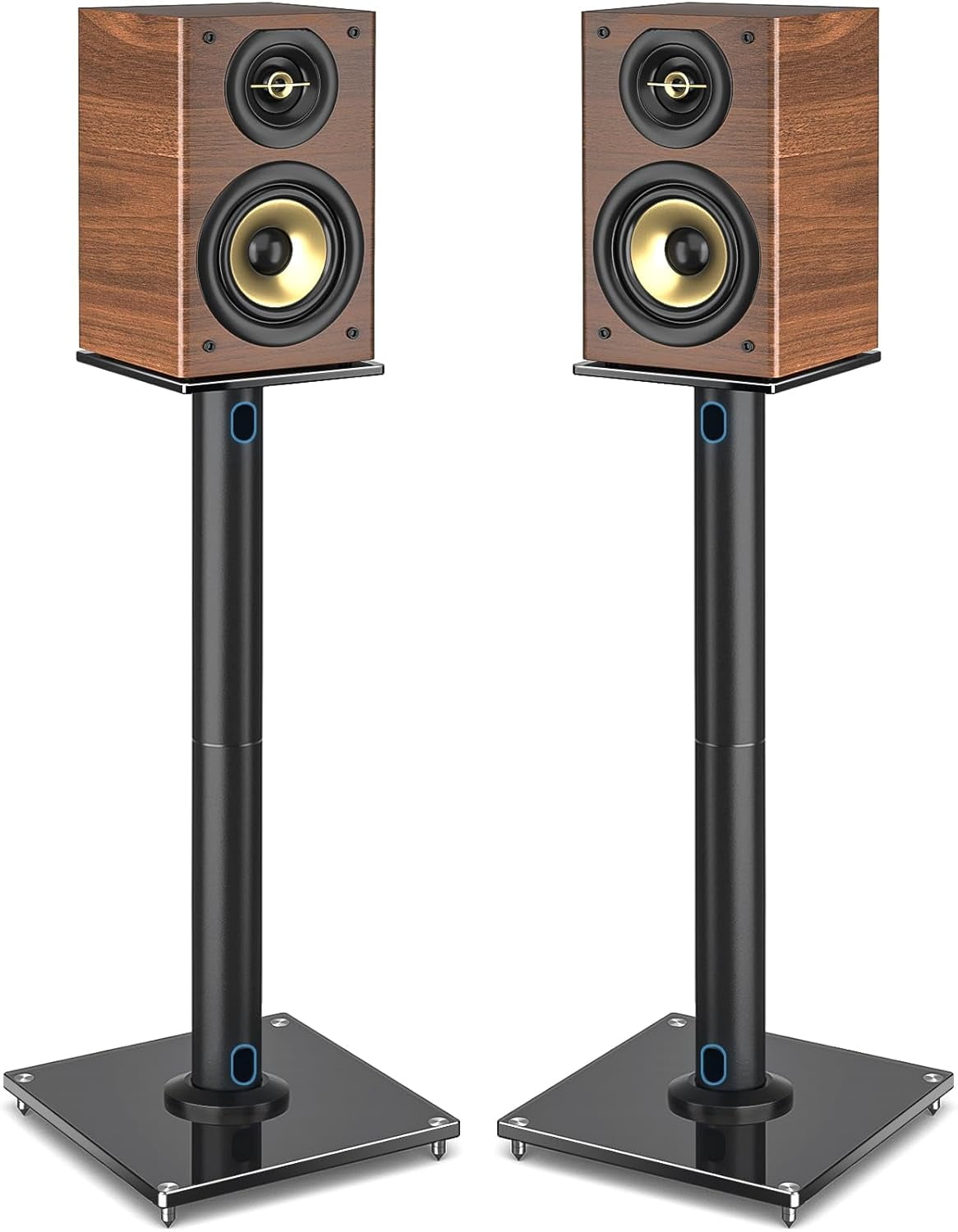 Upgraded 45° Rotating Speaker Stand for Surround Sound, Heavy Duty 28 ...
