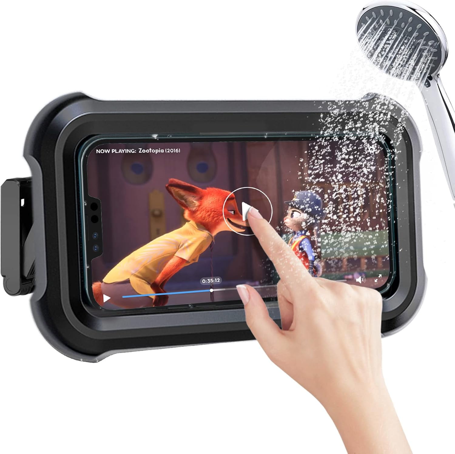 Upgraded 480° Rotating Shower Phone Holder Waterproof Case with Touch ...