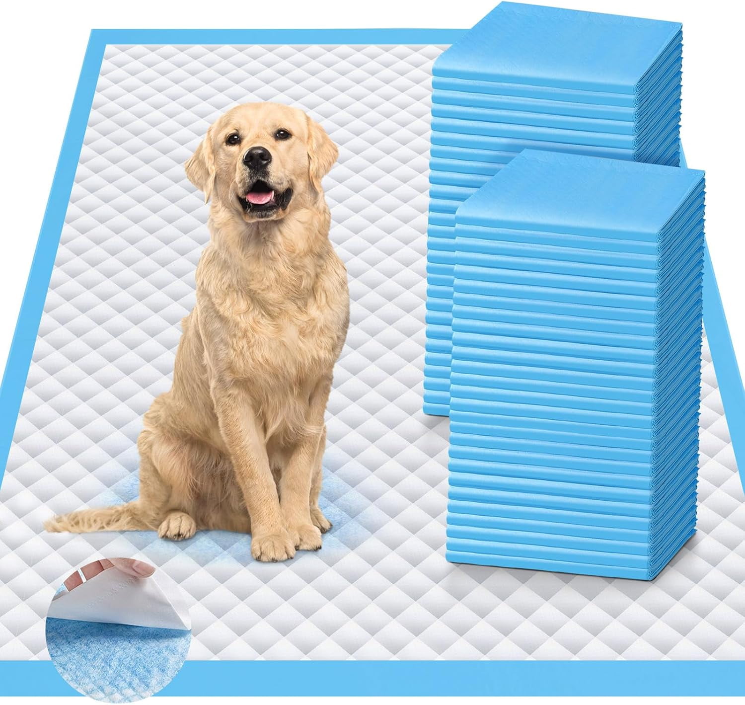 Upgraded 4XL 24"x36" Thicken 6 Layers Dog Pee Pads, Ultra Absorbent Pee ...