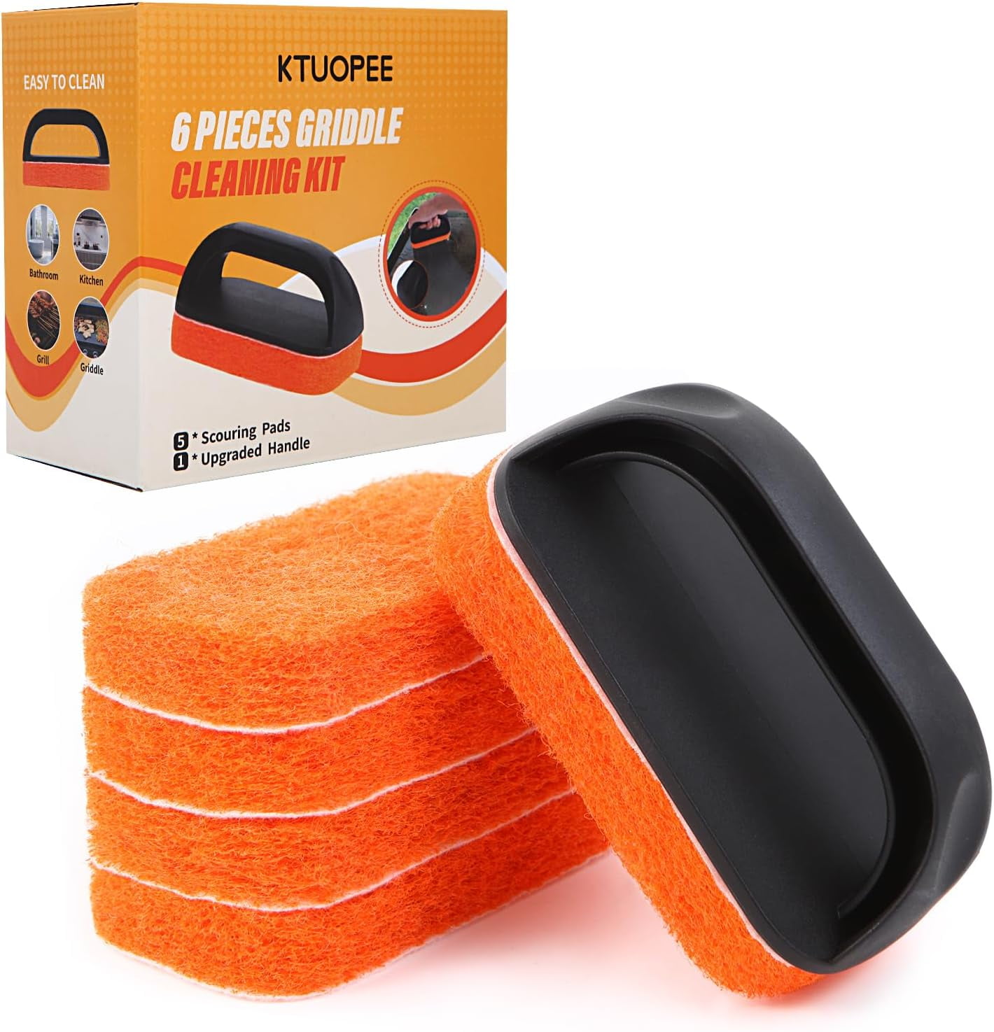 Upgraded 6-Piece Griddle Cleaning Kit for Blackstone, Flat Top Grill ...