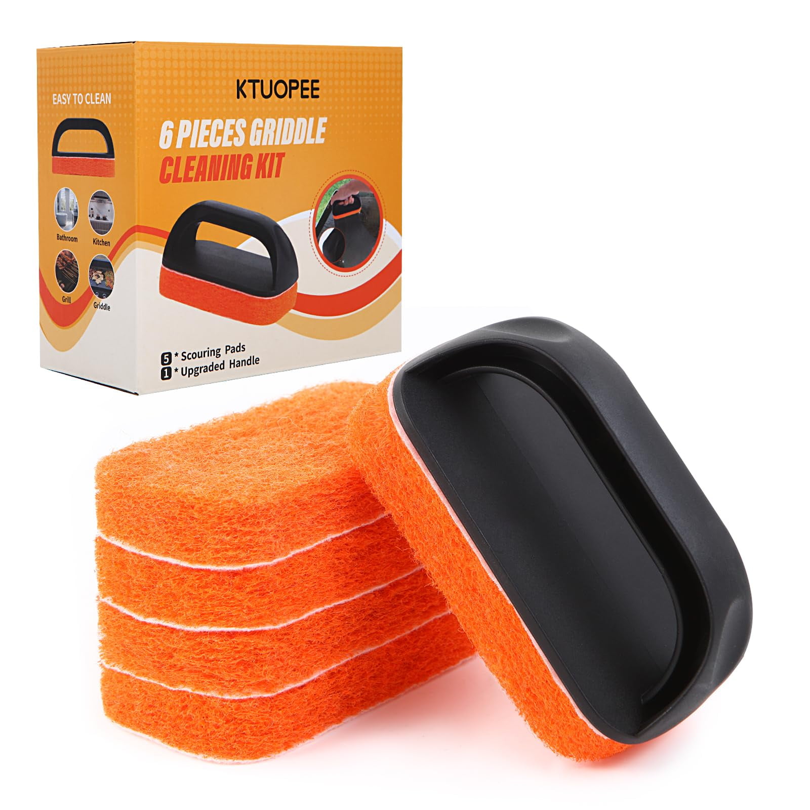 Upgraded 6-Piece Griddle Cleaning Kit for Blackstone, Flat Top Grill ...