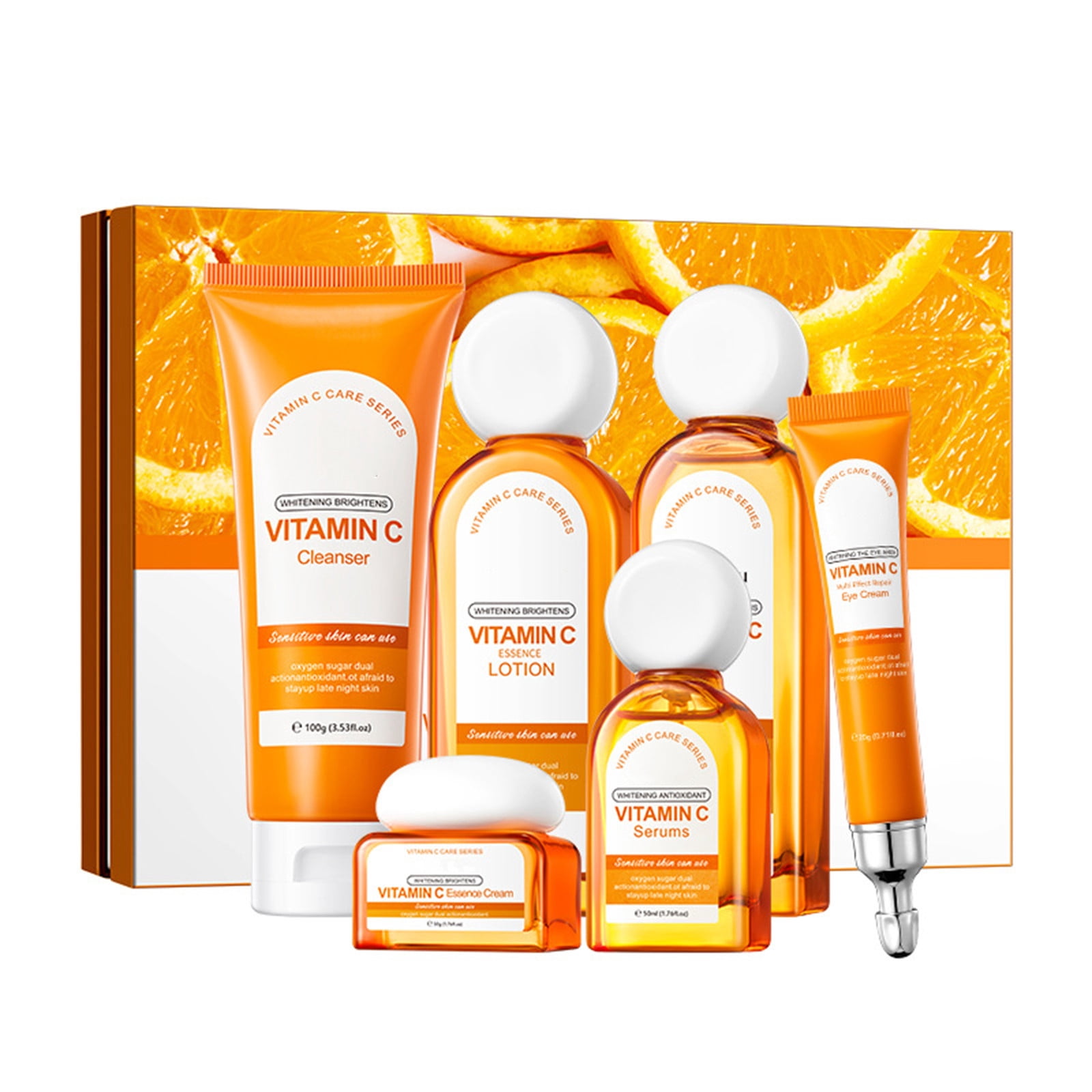 Upgraded 6 Piece Hydrating Set With Vitamin C Face Care Kit Includes ...