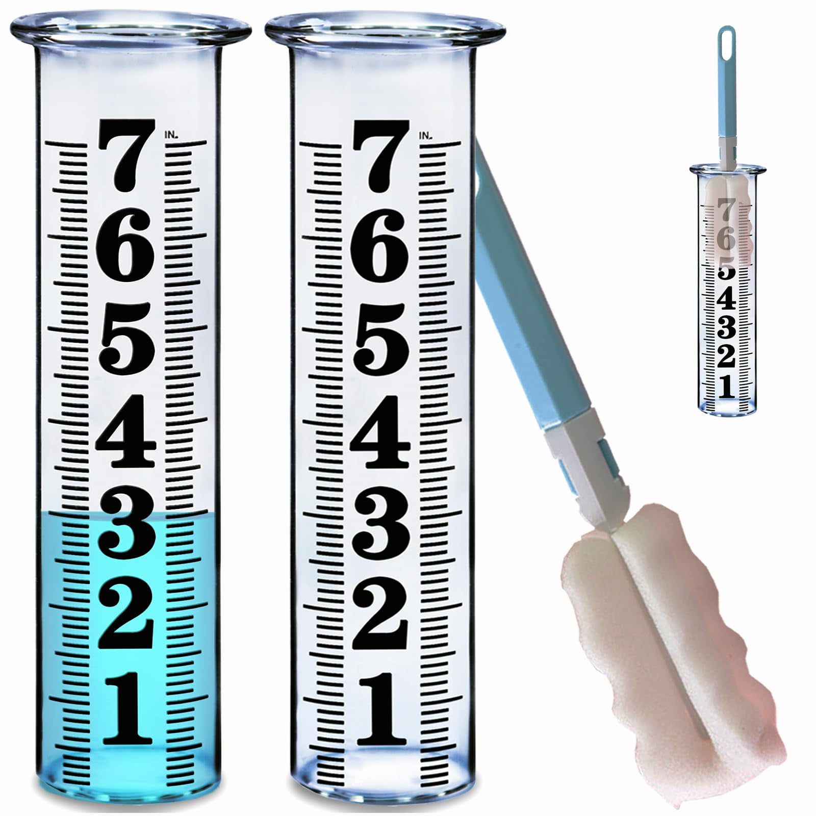 Upgraded 7 Inch Rain Gauge Replacement Tube, Freeze Proof Outdoor ...