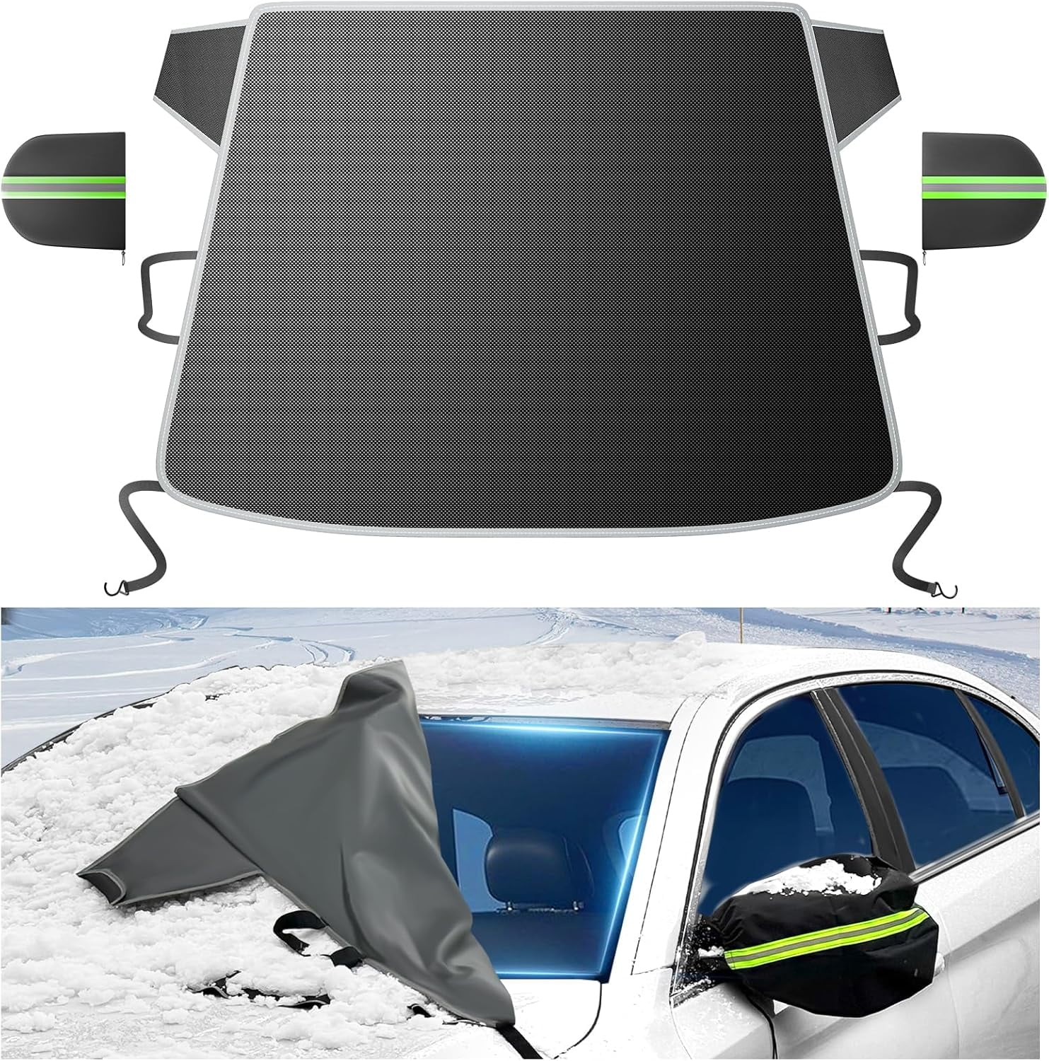 Upgraded 7-Layer Car Windshield Snow Cover, [Efficient Winter ...