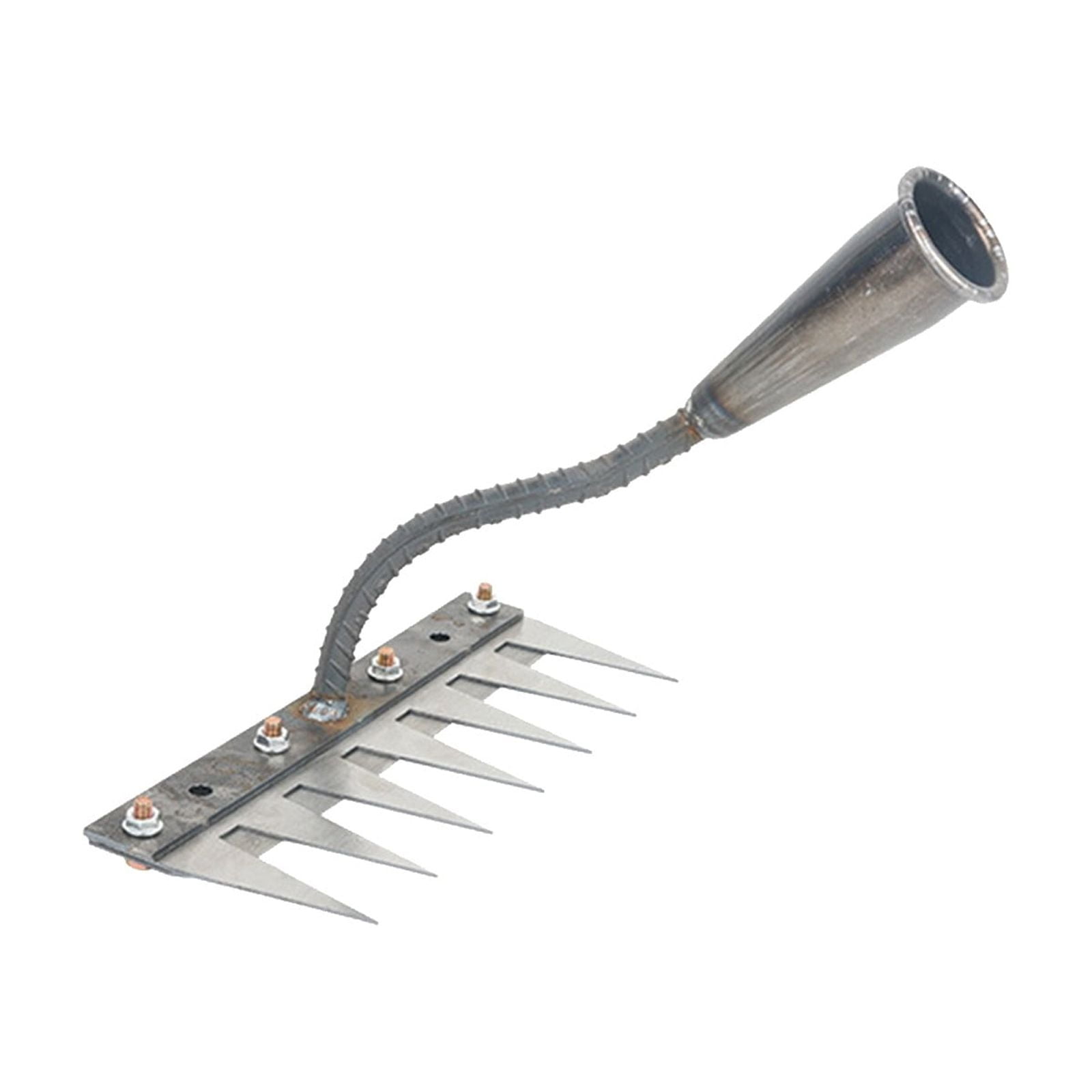 Upgraded 7-Tine Steel Garden Rake for Efficient Weeding and Soil ...