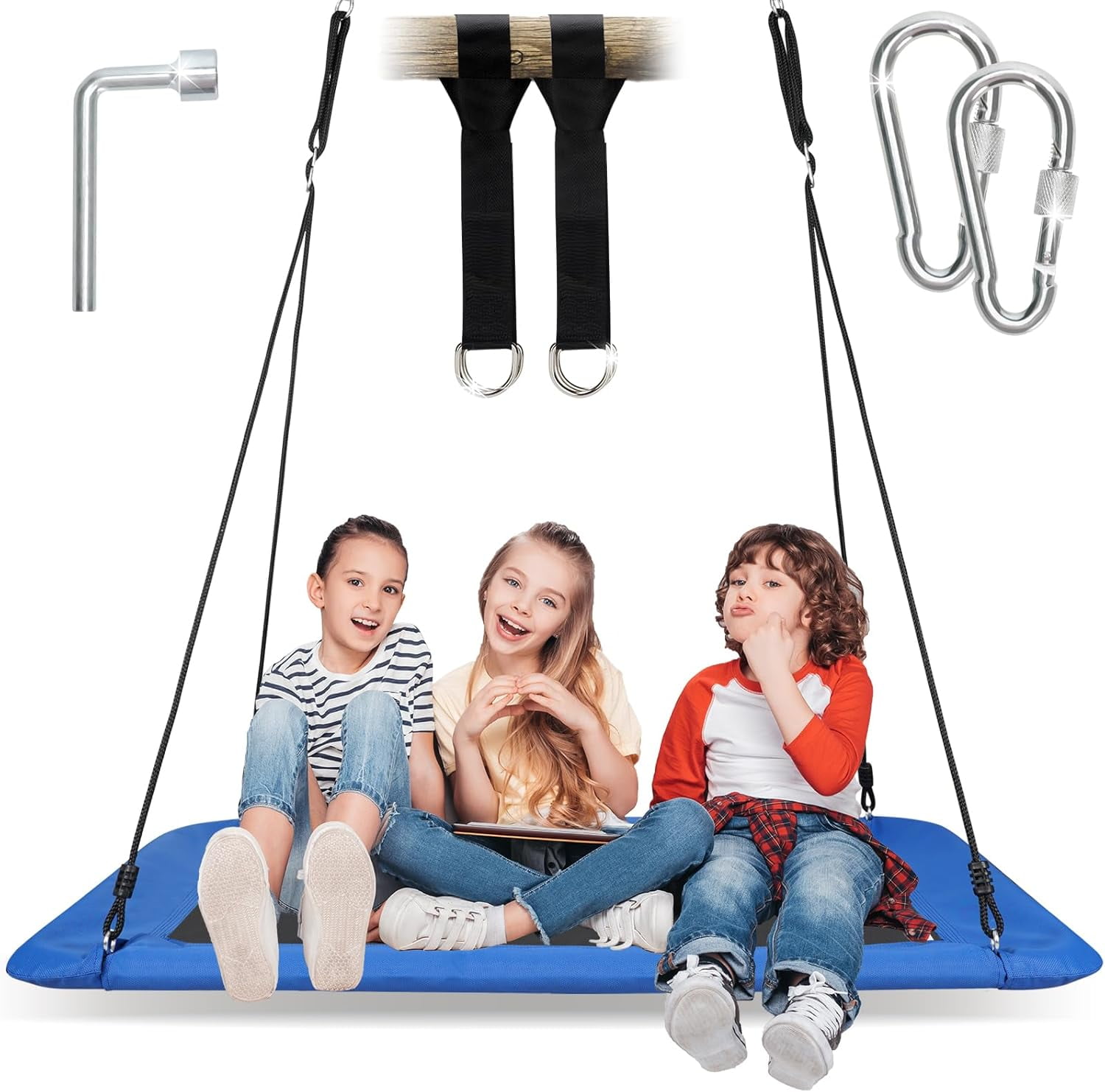 Upgraded 700lb Platform Tree Swing for Kids Adults | Rectangle Giant ...
