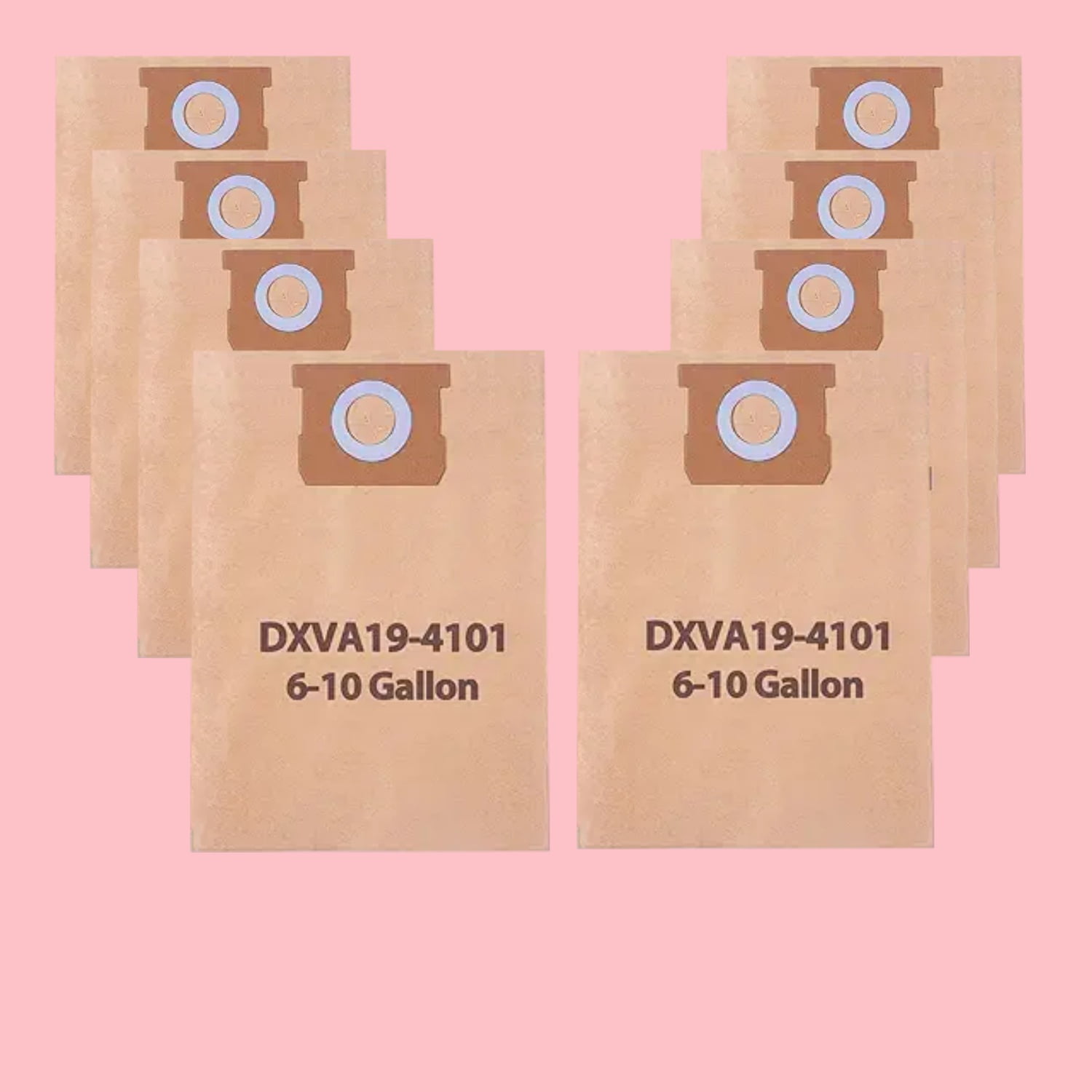 Upgraded 8 Pack, 19-4101 Vacuum Bags for DEWALT 6 to 10 Gallon Wet/Dry ...