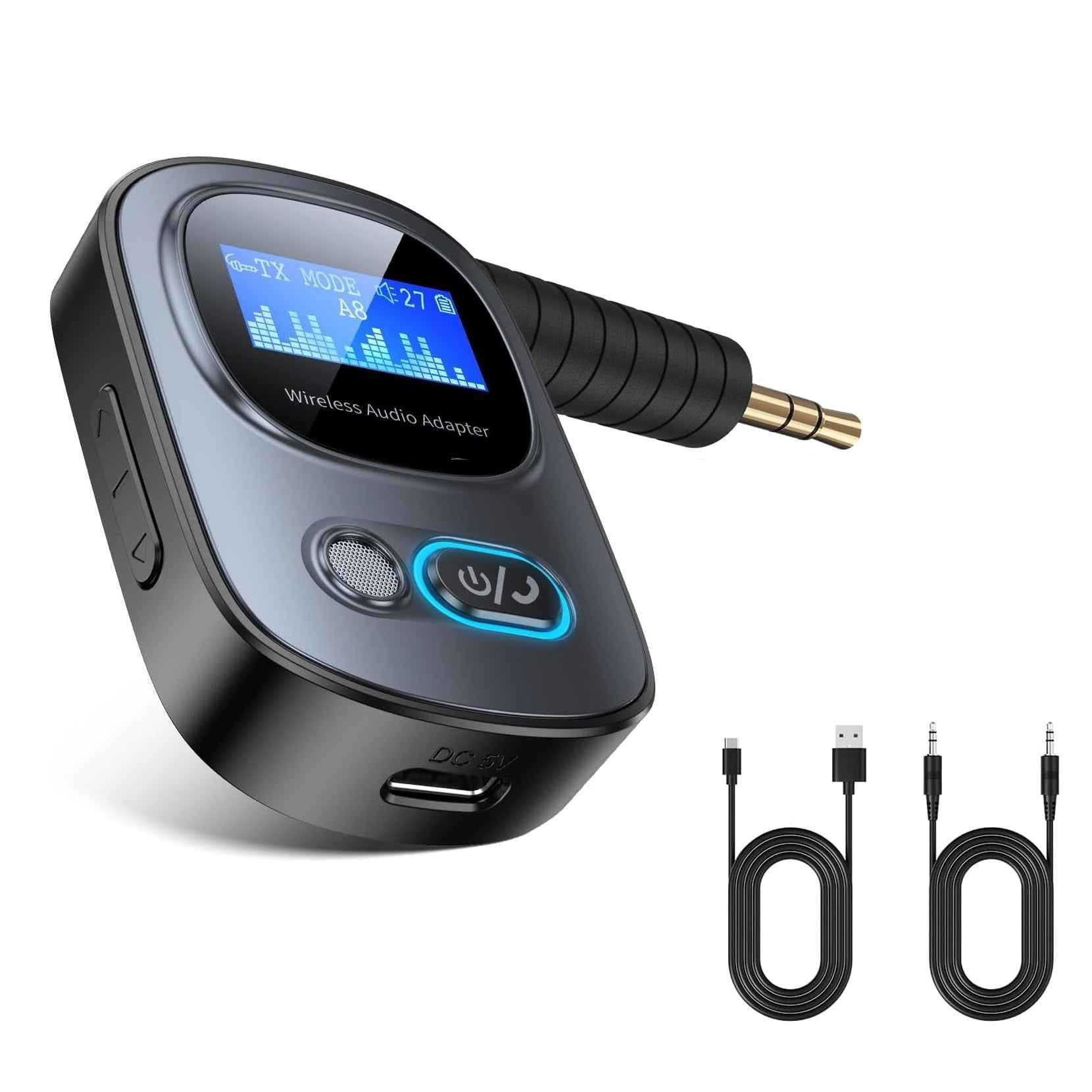 [Upgraded] AK3046G Pro AUX Bluetooth 5.3 Adapter for Car, Wireless ...