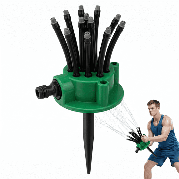 Upgraded Adjustable Oscillating 360° Rotating Lawn Sprinkler, Precision ...