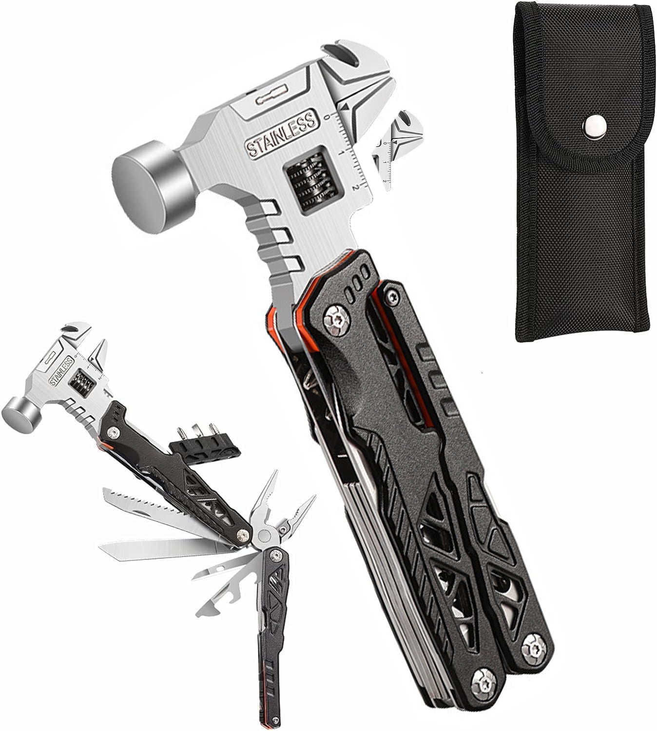 Upgraded Adjustable Wrench Multitool Hammer with YG10 Tungsten Steel ...