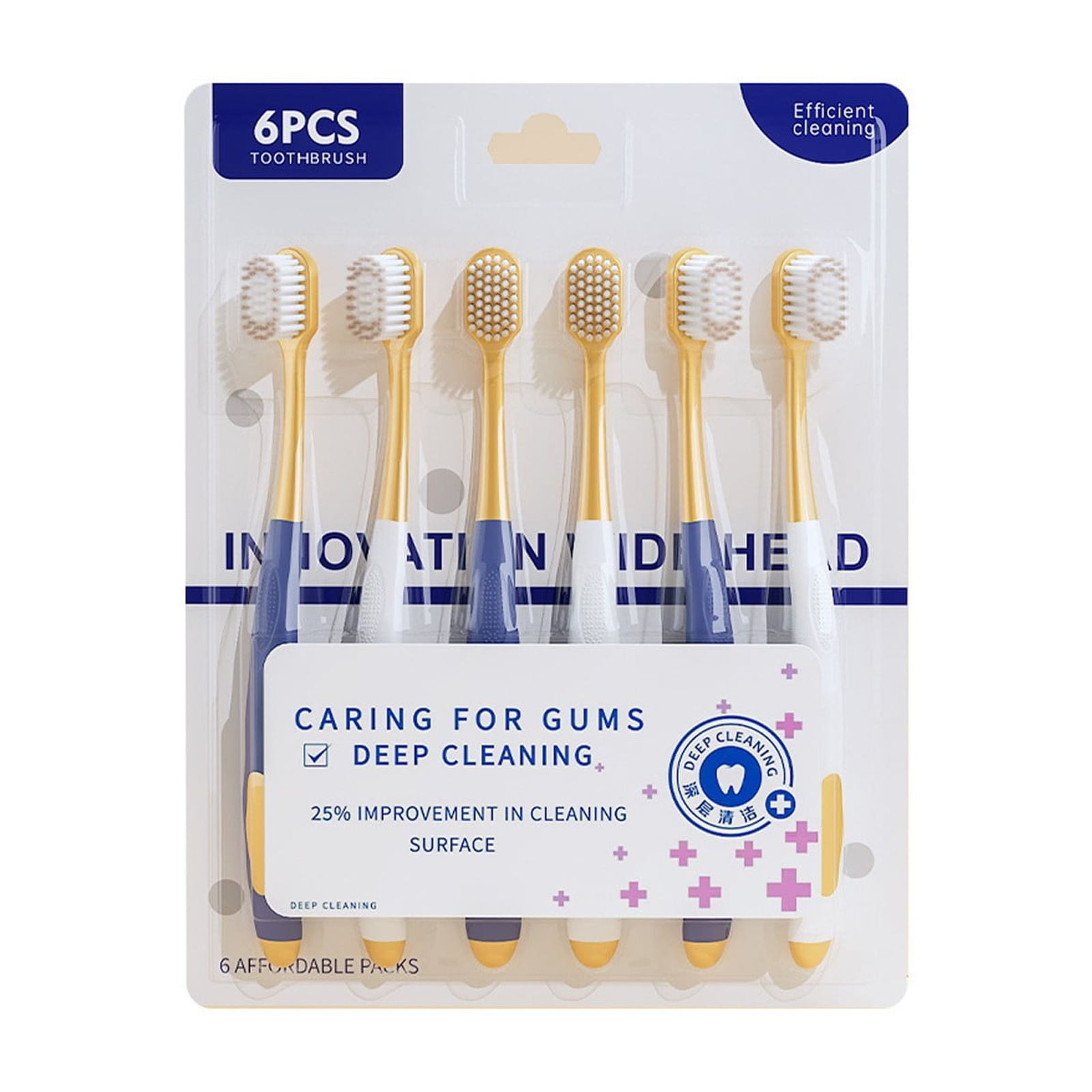 Upgraded Adult Wide Head Soft Hair Manual Gingival Cleaning Toothbrush ...