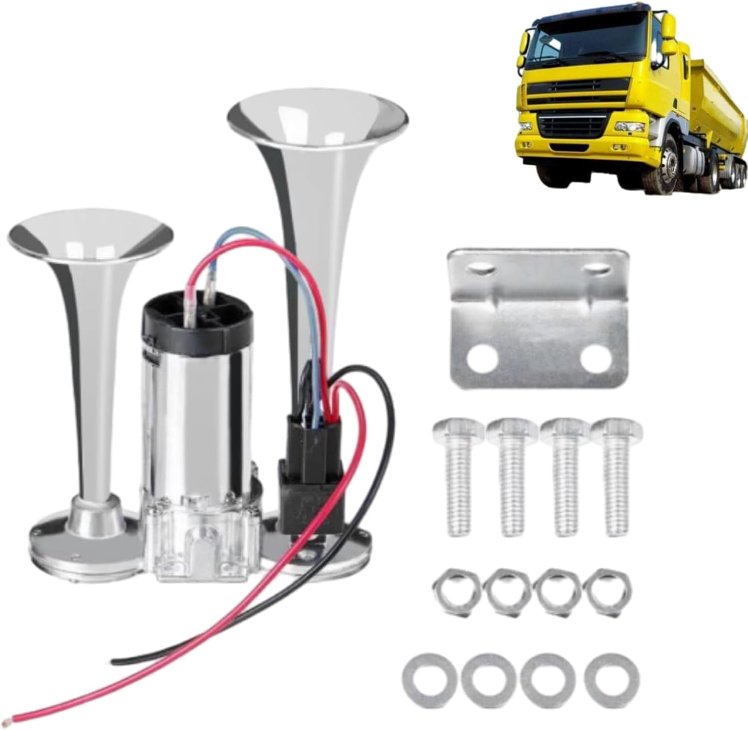 Upgraded Air Horn Dual Horn, 2026 Upgraded 12v 120db Air Horn Dual Horn ...