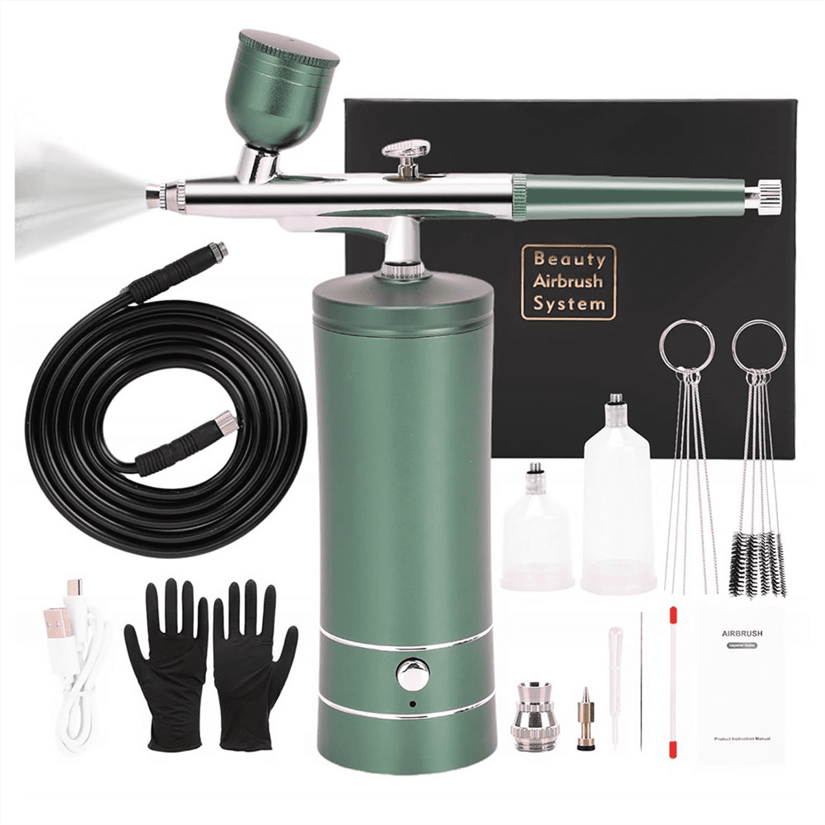 Upgraded Airbrush Set with Air Compressor Cordless Automatic Airbrush ...
