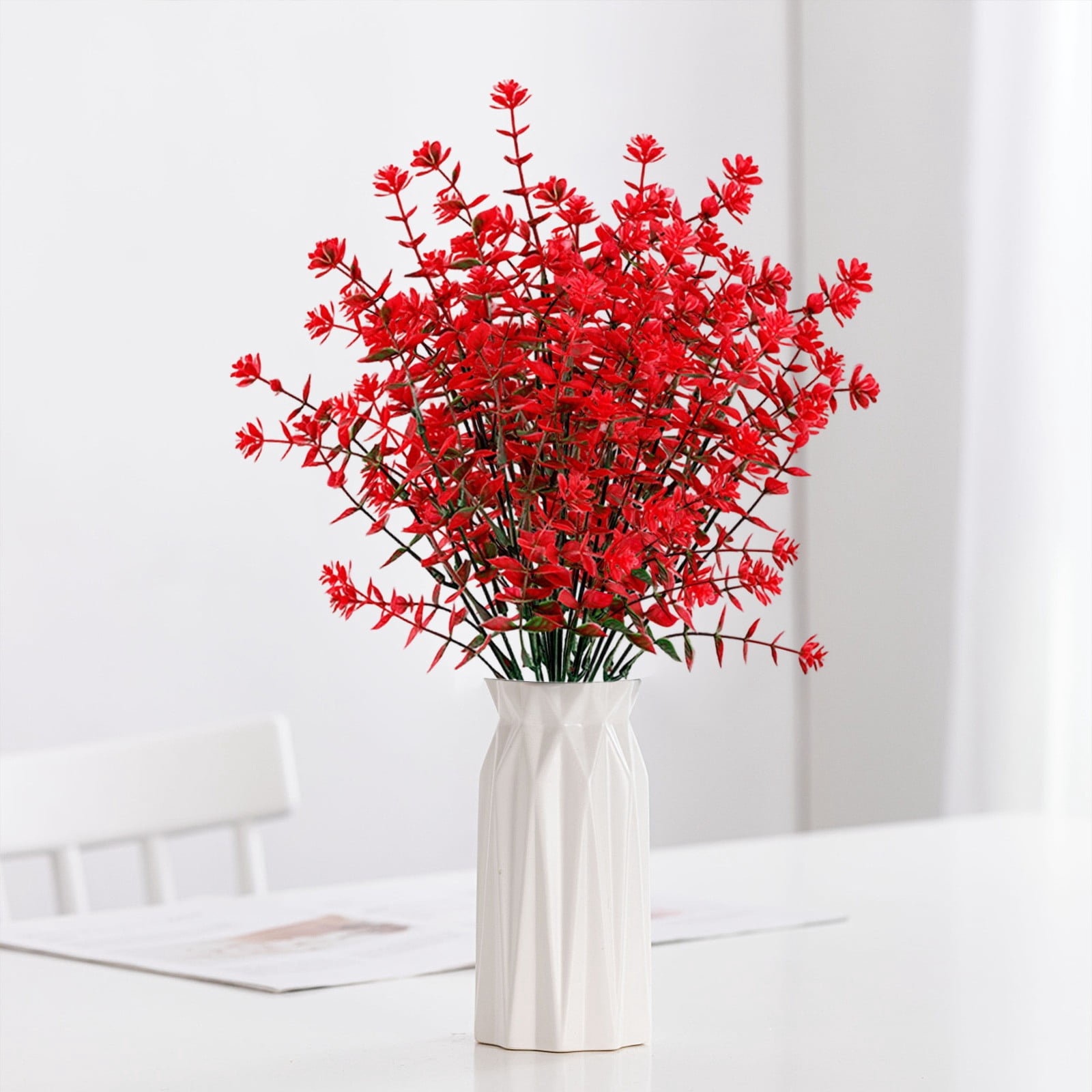 Upgraded Artificial Flower Decoration, Lifelike Plastic Faux Flowers ...
