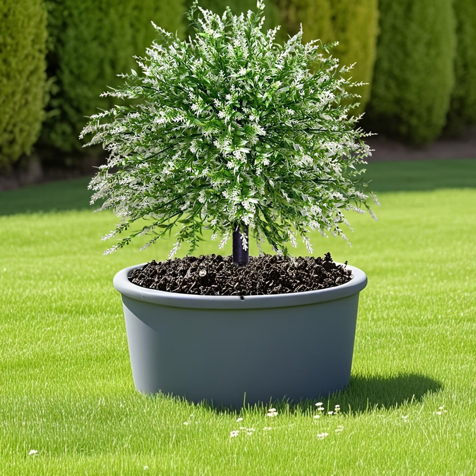 Upgraded Artificial Flowers With Ground Studs Home/Outdoor Courtyard ...