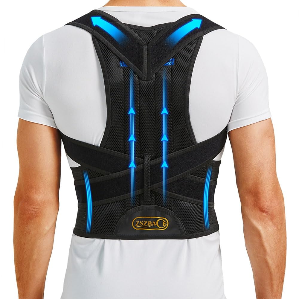 Upgraded Back Brace Posture Corrector for Men and Women - Relief for ...