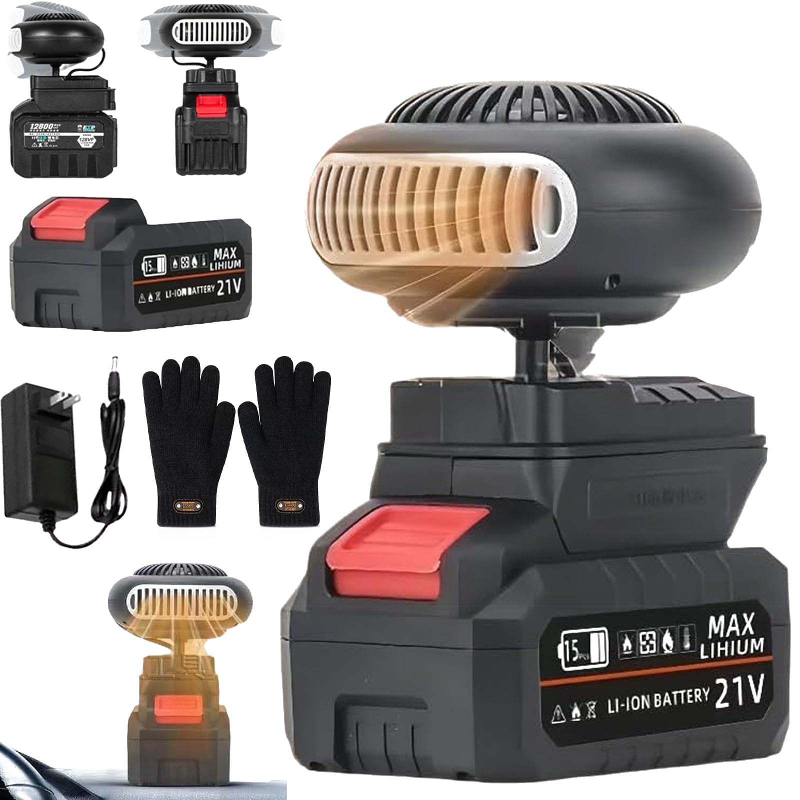 Upgraded Battery Powered Heater, Battery Operated Heater, Rechargeable ...