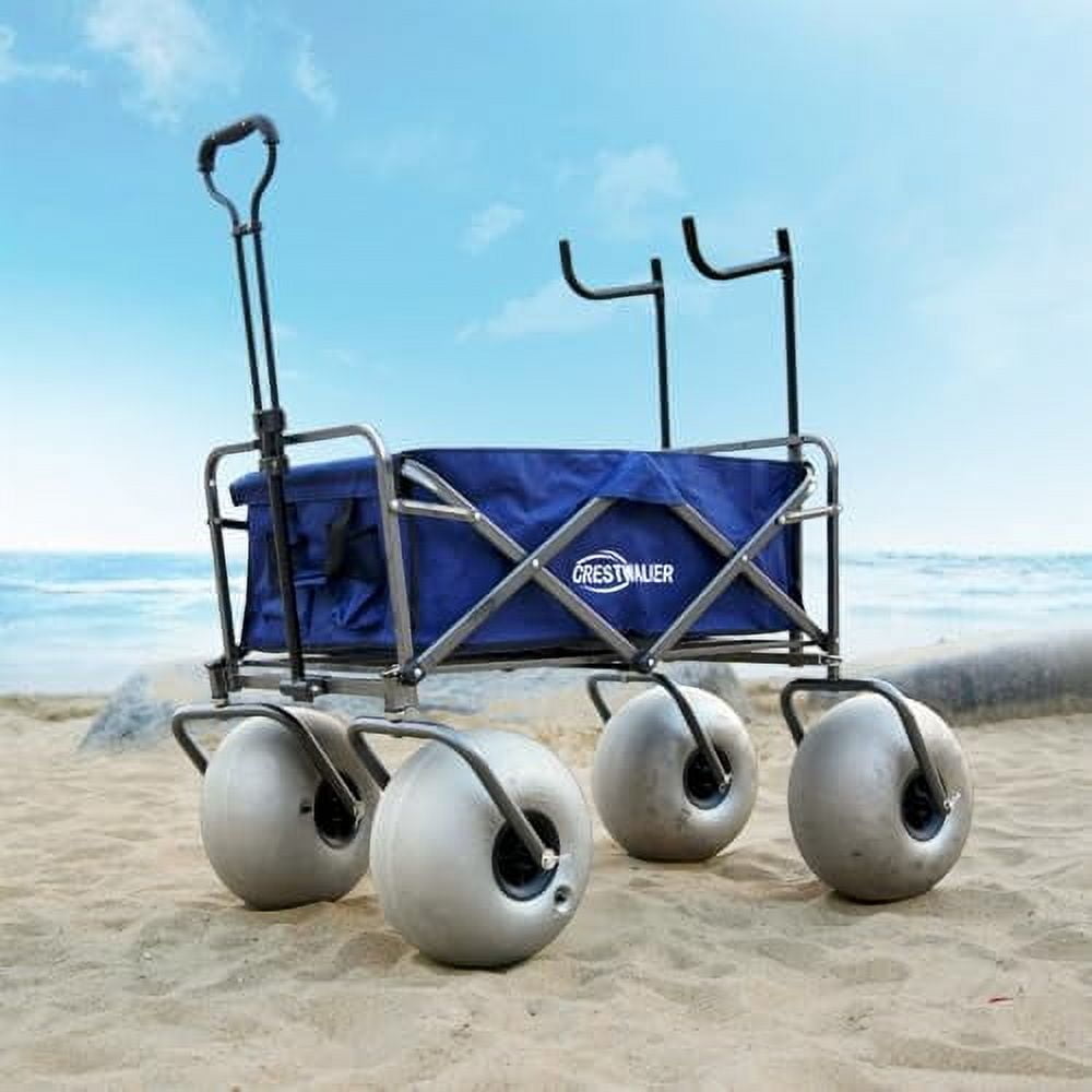 Upgraded Beach Wagon with Chair Racks and 13'' Balloon Wheels ...