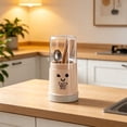 Upgraded Beige Covered Draining Cutlery Rack, Dustproof Kitchen Utensil ...