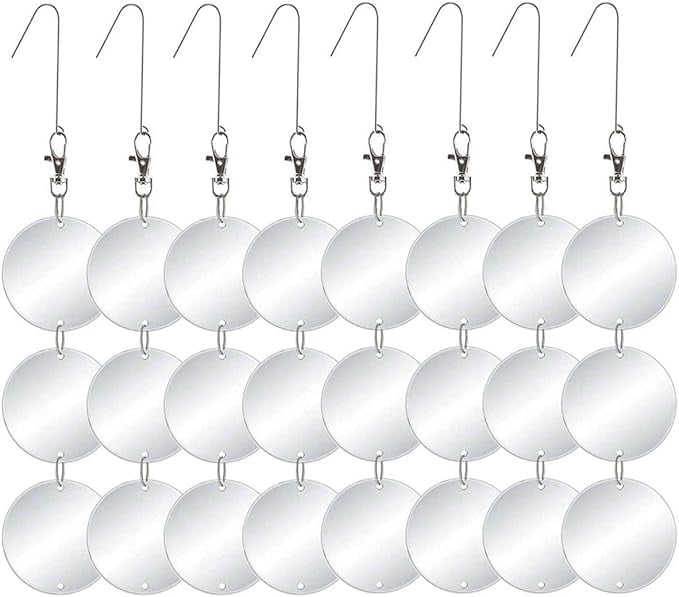 Upgraded Bird Scare Discs Set - Large 24 Discs - Highly Reflective ...