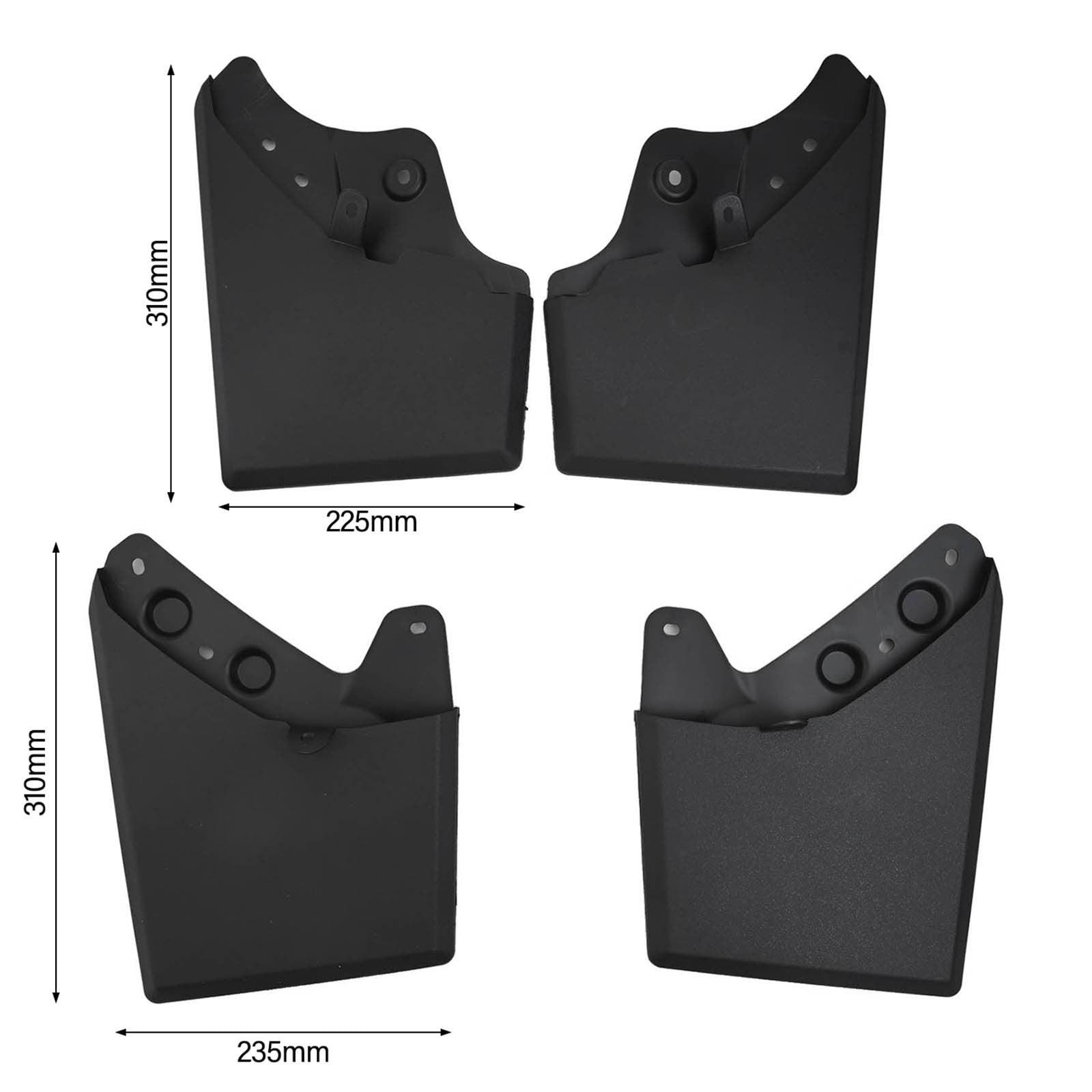 Upgraded Black 4X Tire Fender Modification Mud Guards for Toyota for ...