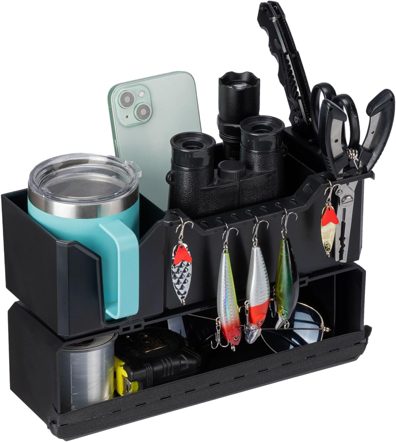 Upgraded Boat Cup Holder Marine Caddy Organizer w/ Flexible Groove ...