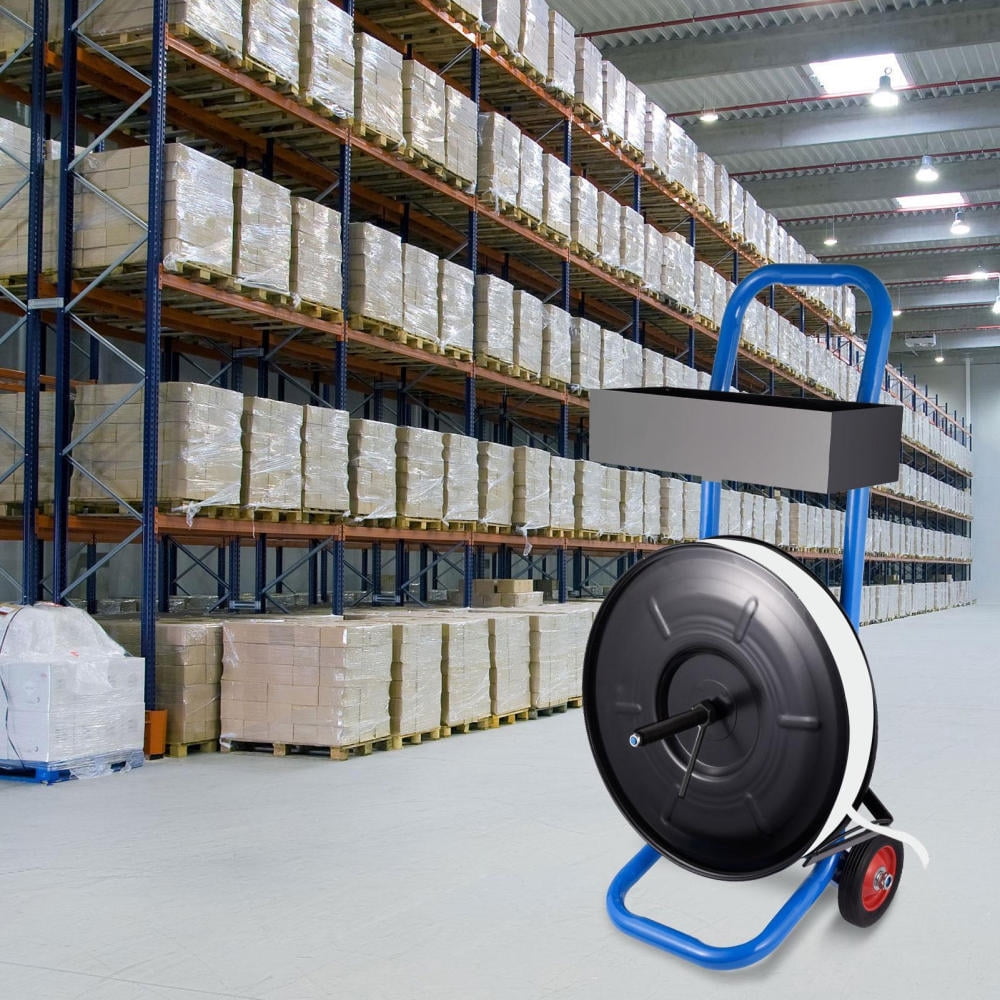 Upgraded Brake System Strapping Dispenser, Heavy Duty Cart for 8"/16 ...