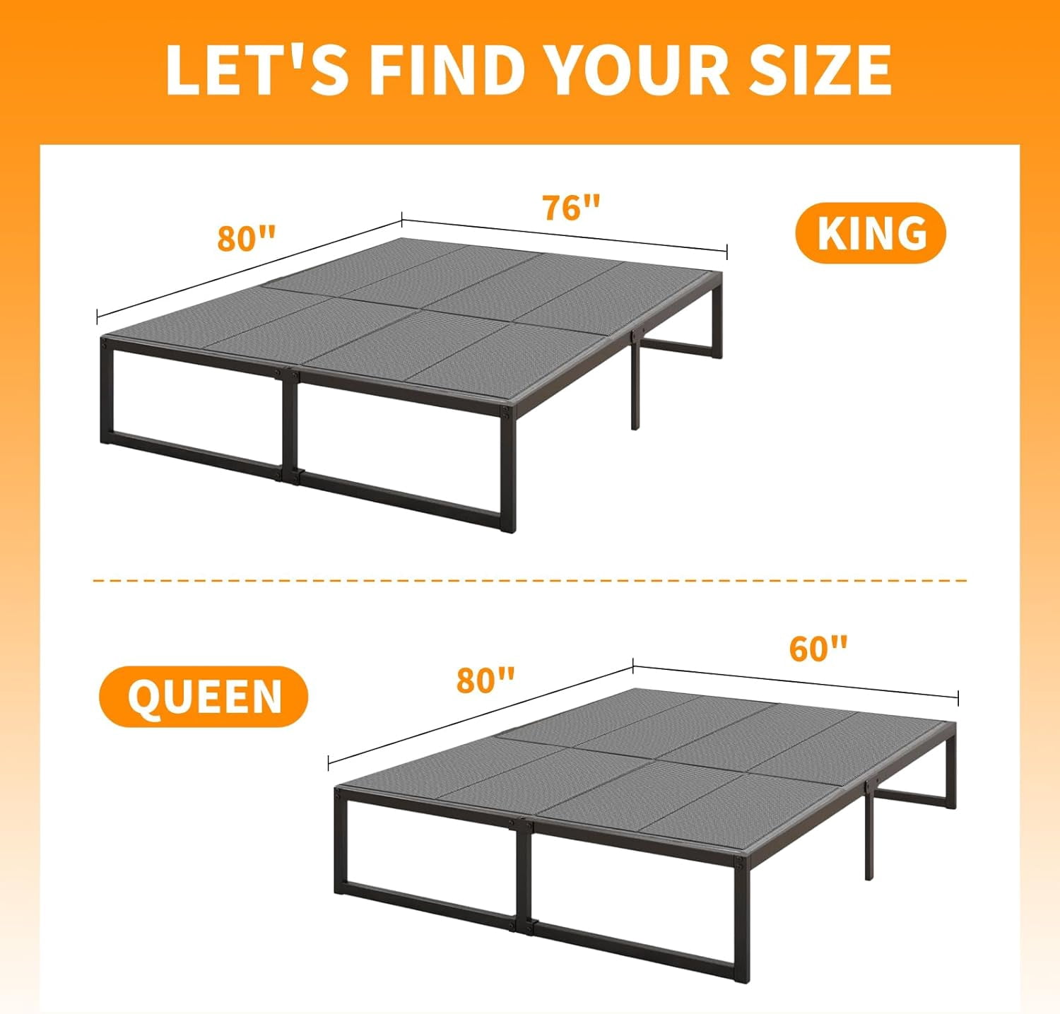 Upgraded Bunkie Board King Size Ultra Heavy Duty Anti-Sag Bed Support ...