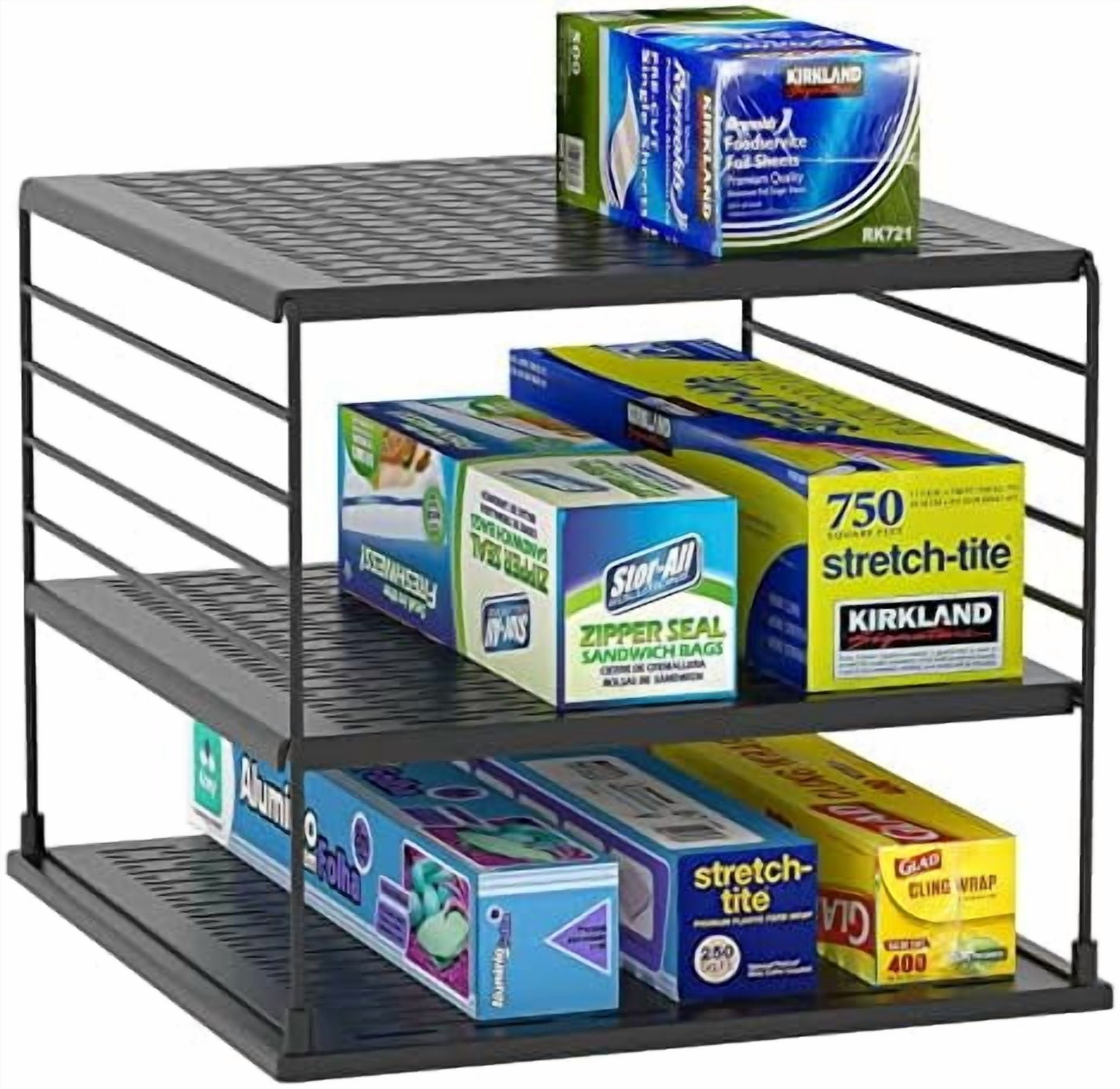 Upgraded Cabinet Organizers and Storage -Divided Compartment Holder for ...