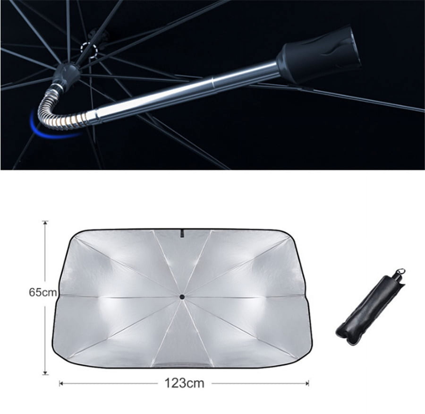 Upgraded Car Windshield Sun Shade Umbrella with Free-Adjustment Handle ...