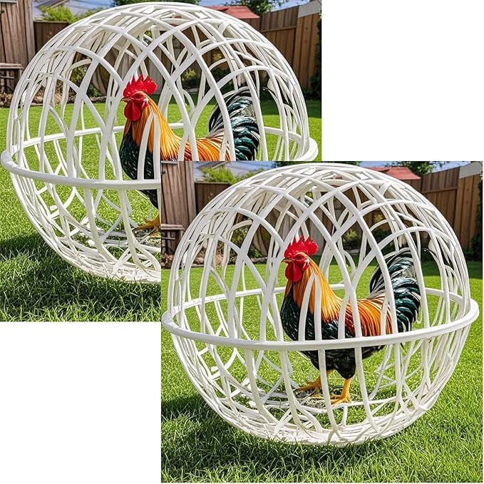 Upgraded Chicken Coop Circular Cage, New Outdoor Rollable Round Chicken ...