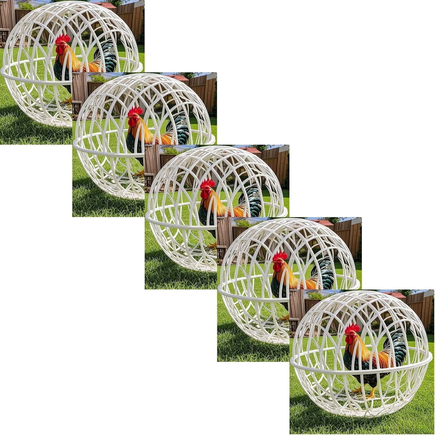Upgraded Chicken Coop Circular PVC Cage, New Outdoor Rollable Round ...