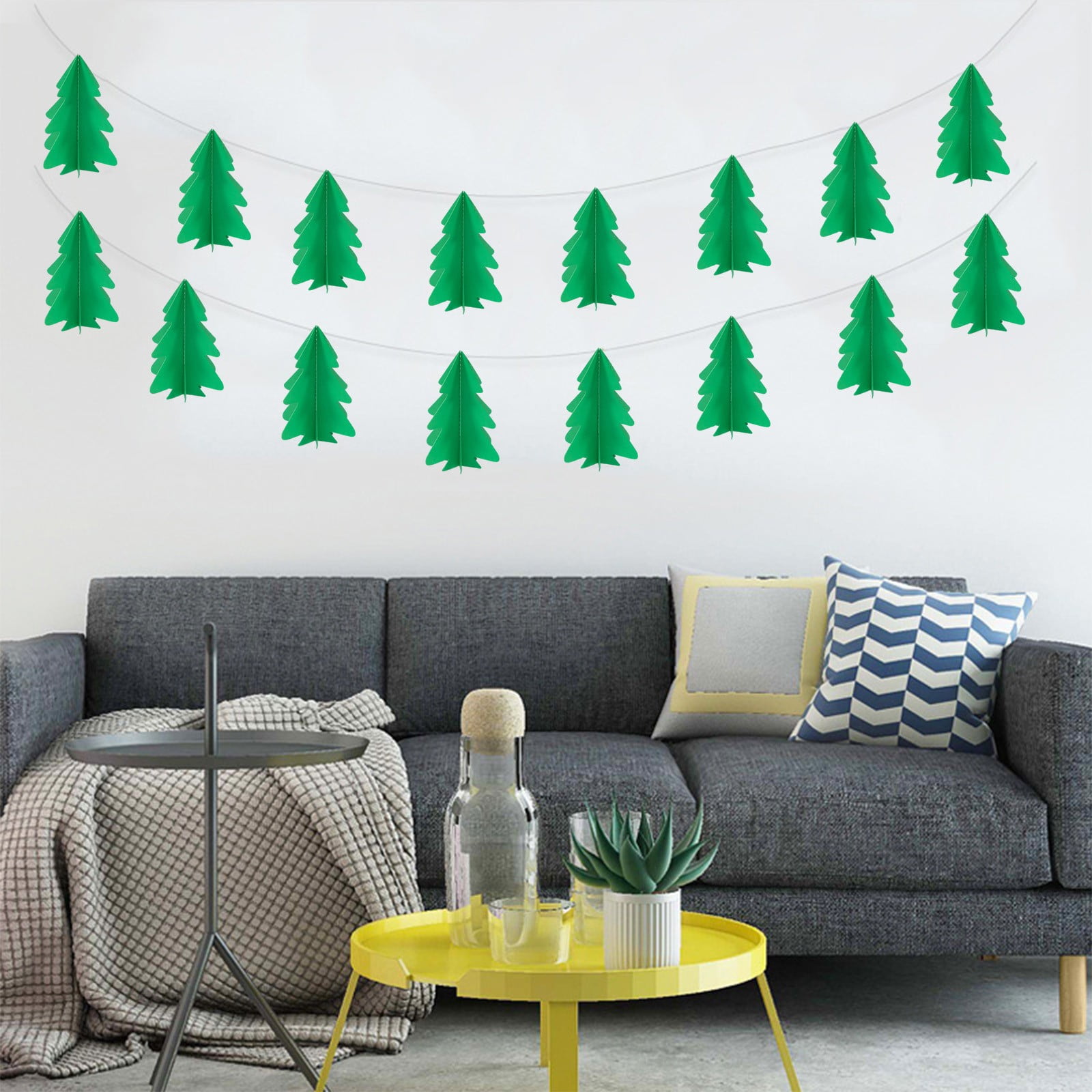 Upgraded Christmas Decorations Mini String Pull Out Flags Hanging ...