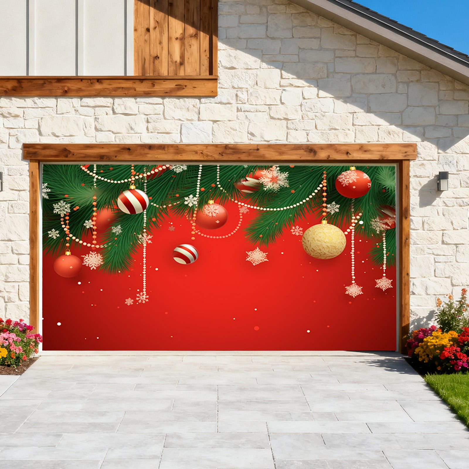 Upgraded Christmas Garage Door Banners Extra Large Outdoor Holiday ...