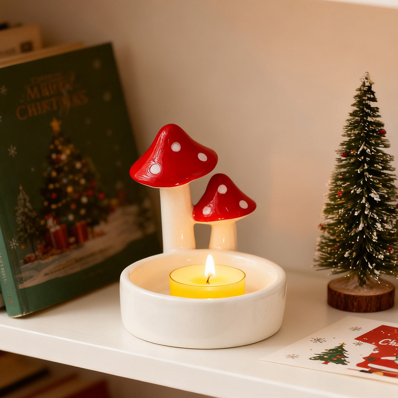 Upgraded Christmas Gift Cartoons Candle Holders Festive Aromatherapy ...