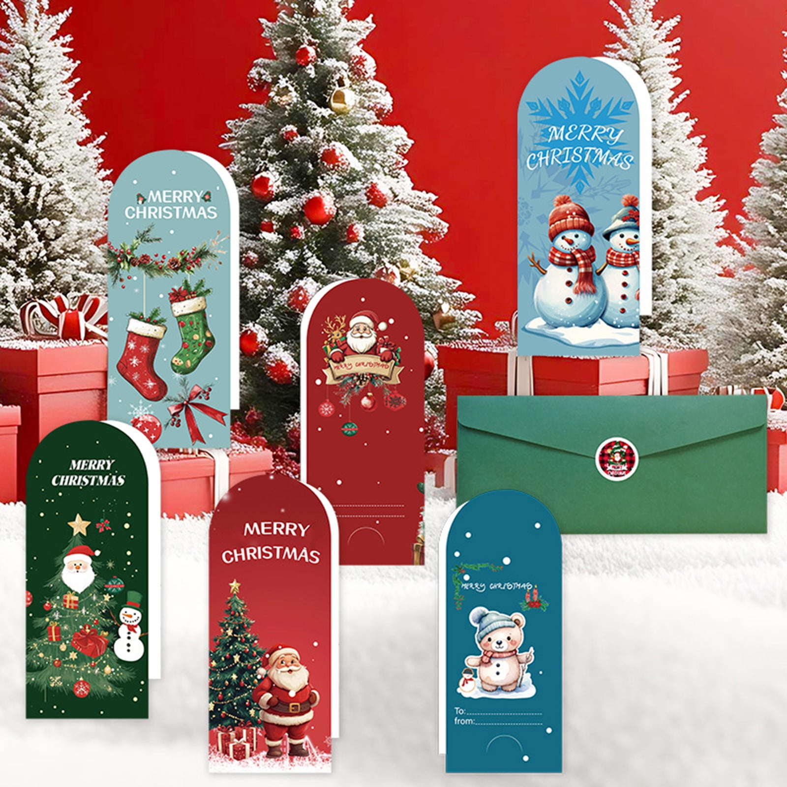 Upgraded Christmas Holiday Decorative Cards Deluxe Christmas Greeting ...