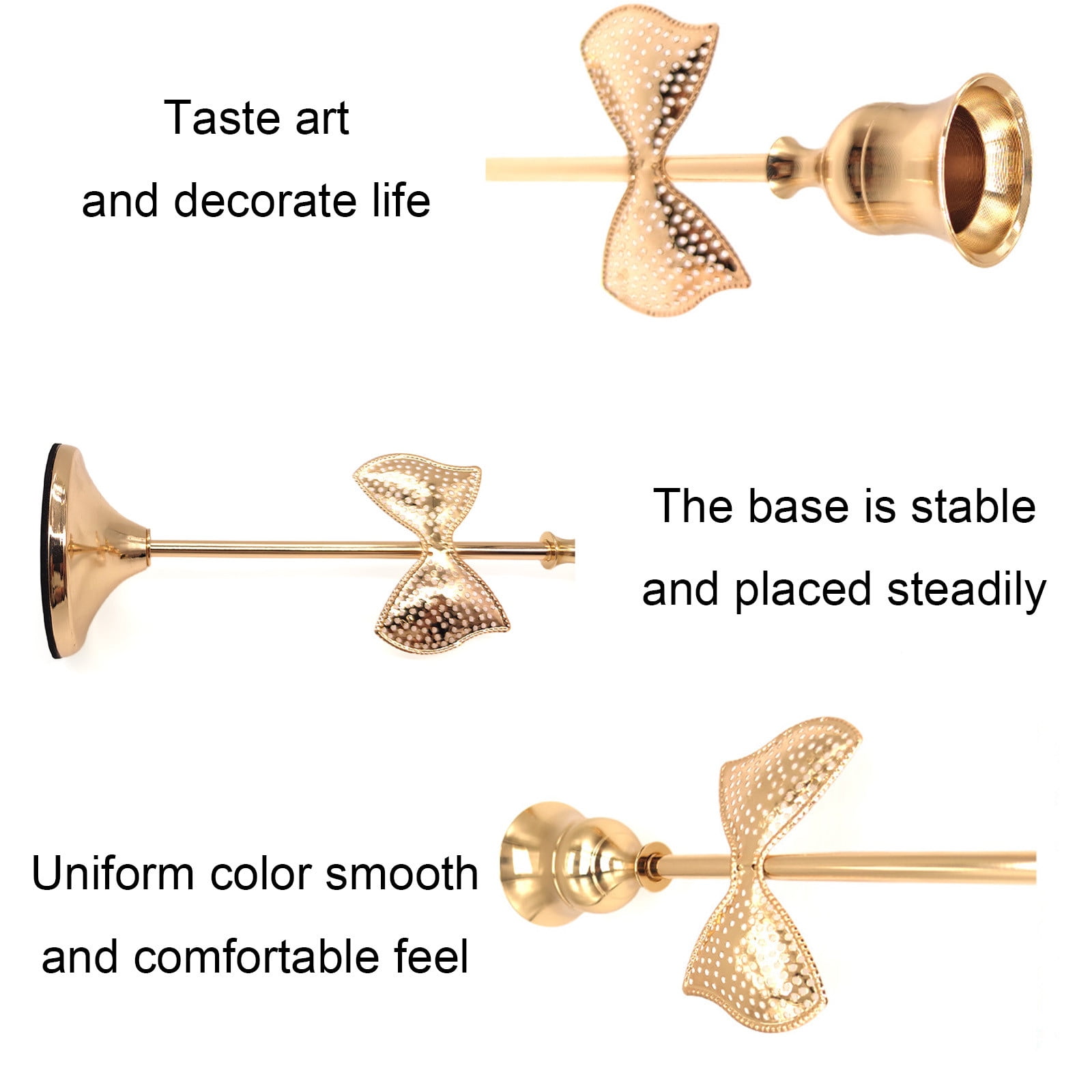Upgraded Christmas Iron Metal Candlestick Decoration Romantic Table ...
