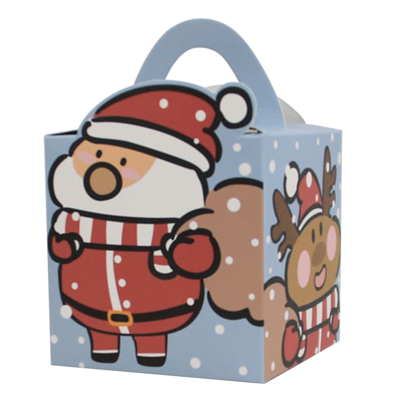 Upgraded Christmas Kraft Goody Gift Boxes 6-Piece Party Paper Treat ...
