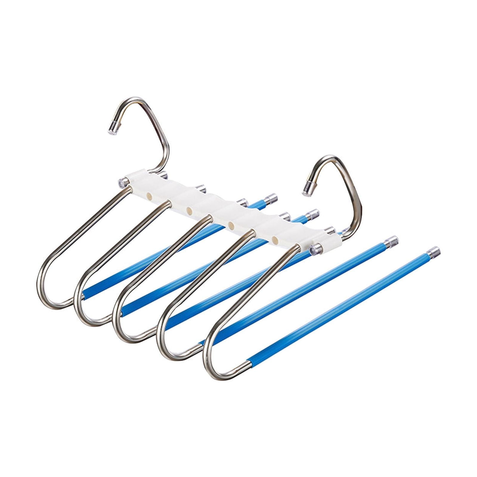 Upgraded Collapsible Pants Hangers Space Saving, 5 Layers Clothes Rack ...