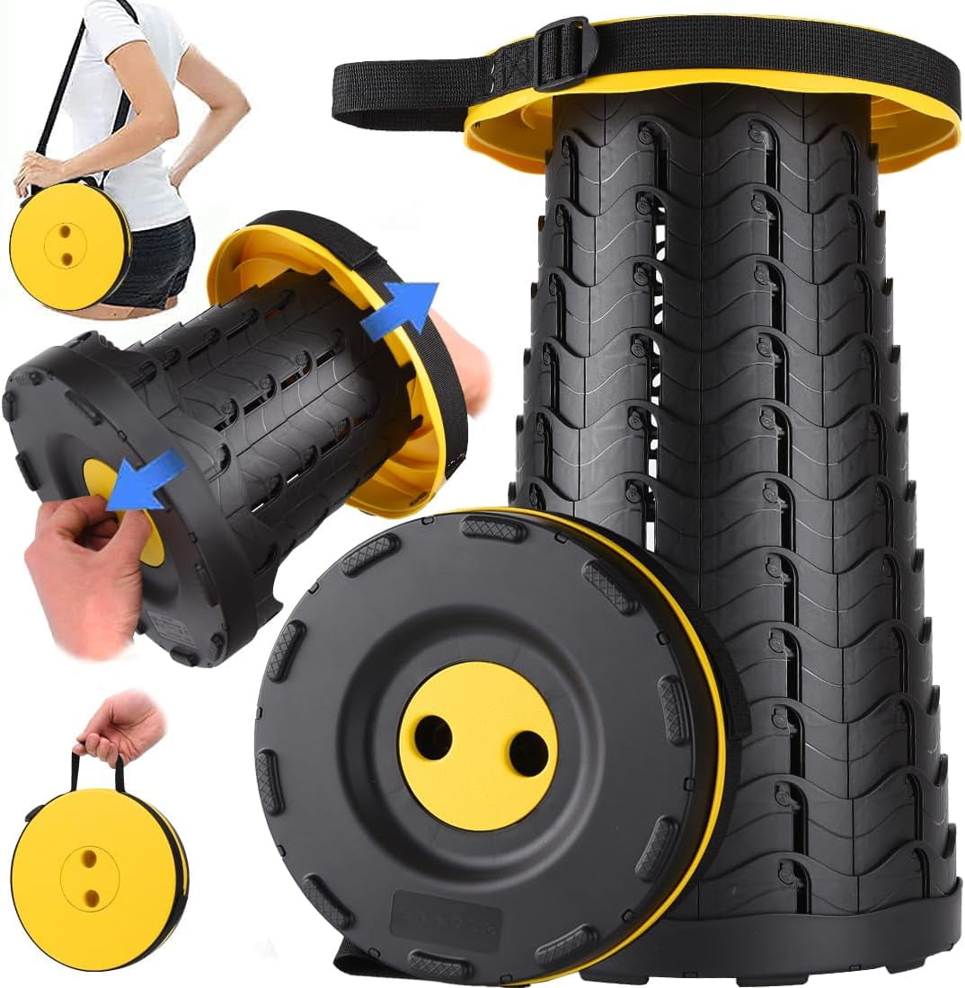 Upgraded Collapsible Stool, 400lbs Max Weight, Lightweight But Sturdy ...